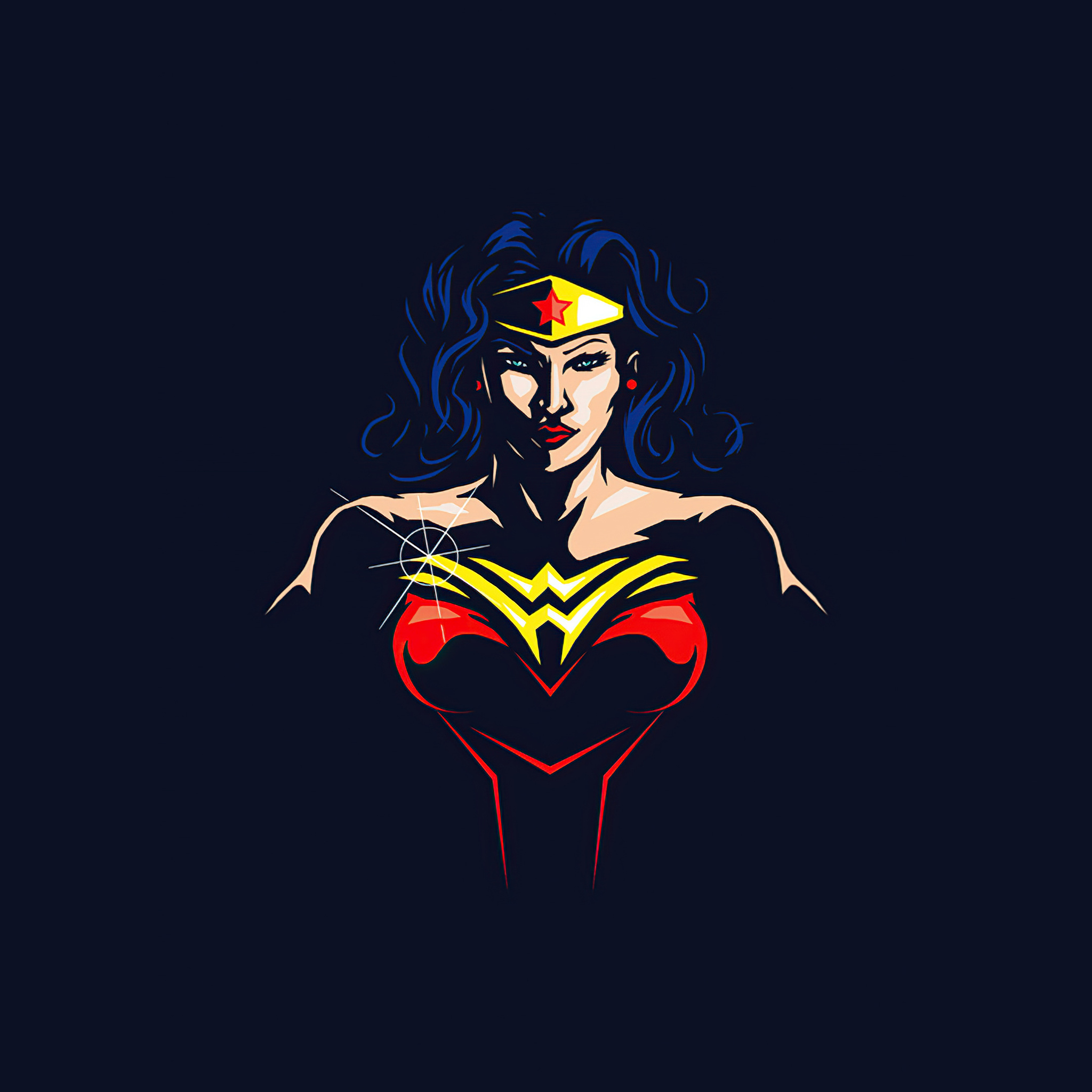 2048x2048 Wonder Woman Minimal 4k Ipad Air ,HD 4k Wallpapers,Images ...