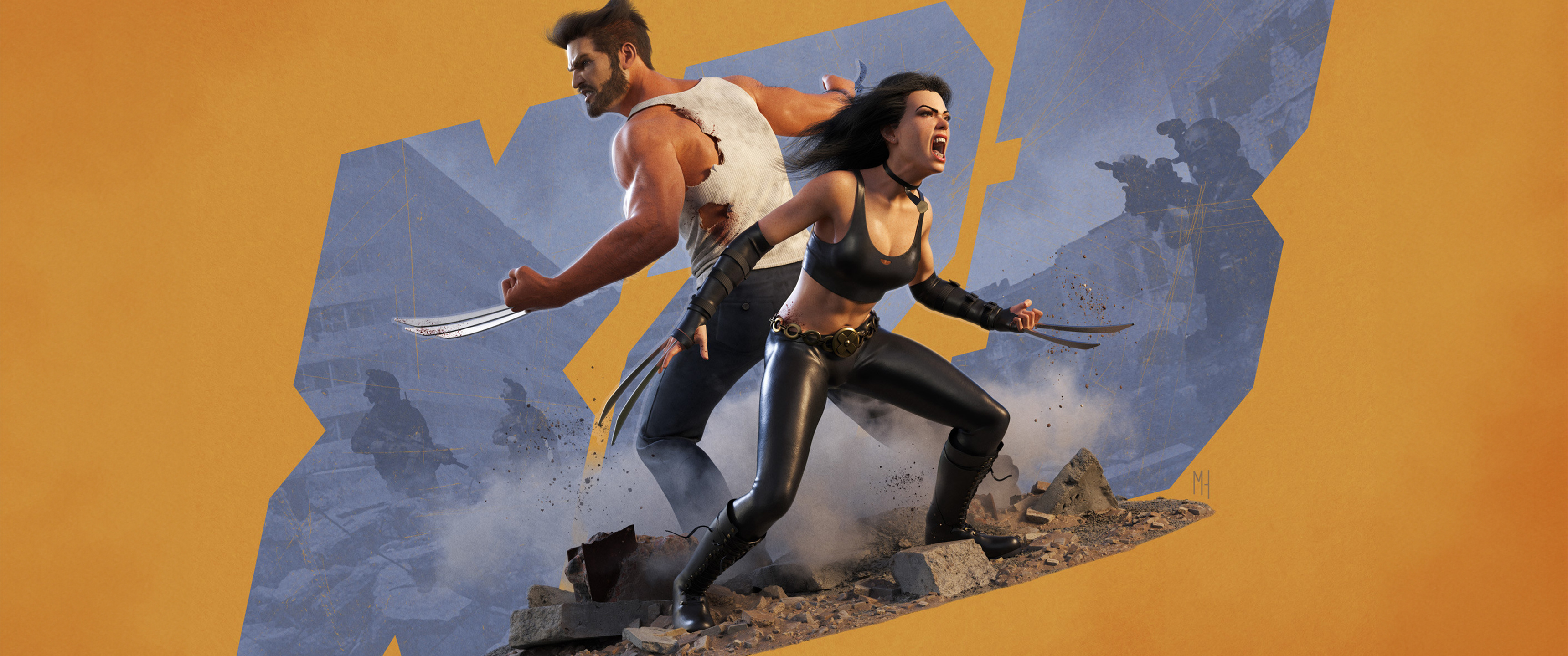 3440x1440 X 23 And Wolverine Family Of Steel UltraWide Quad HD 1440P ,HD 4k Wallpapers,Images ...