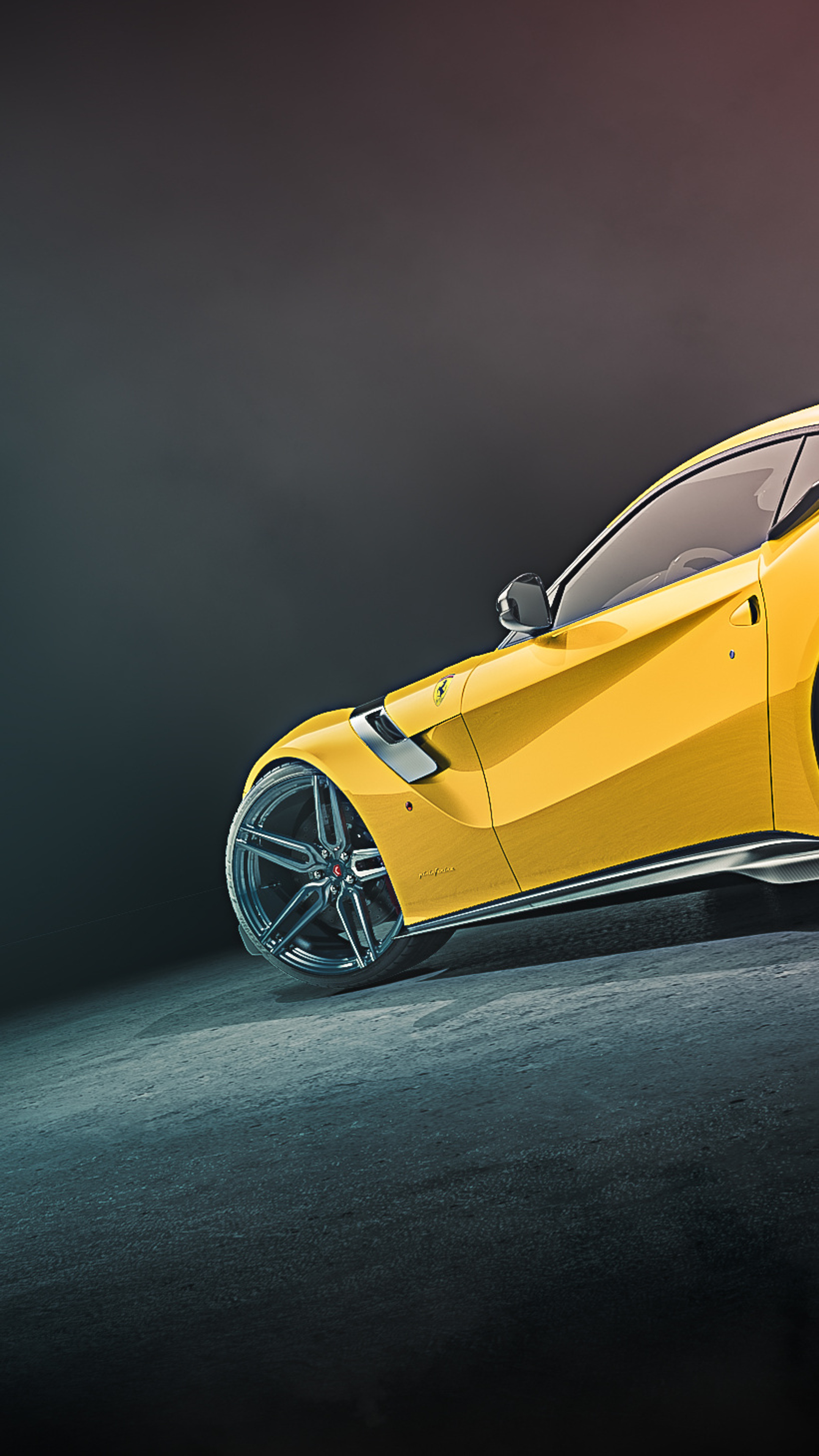 2160x3840 Yellow Ferrari Rear Sony Xperia X,XZ,Z5 Premium ,HD 4k ...