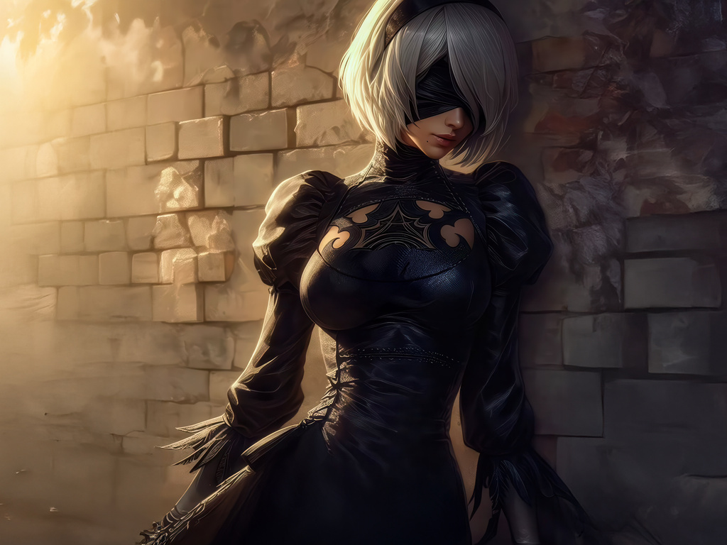 1024x768 Yorha 2b Nier Automata Cool Portrait Wallpaper,1024x768 ...