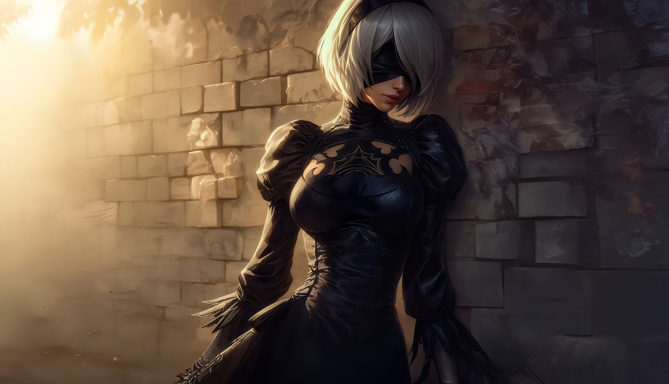 1336x768 Yorha 2b Nier Automata Cool Portrait Laptop HD ,HD 4k ...