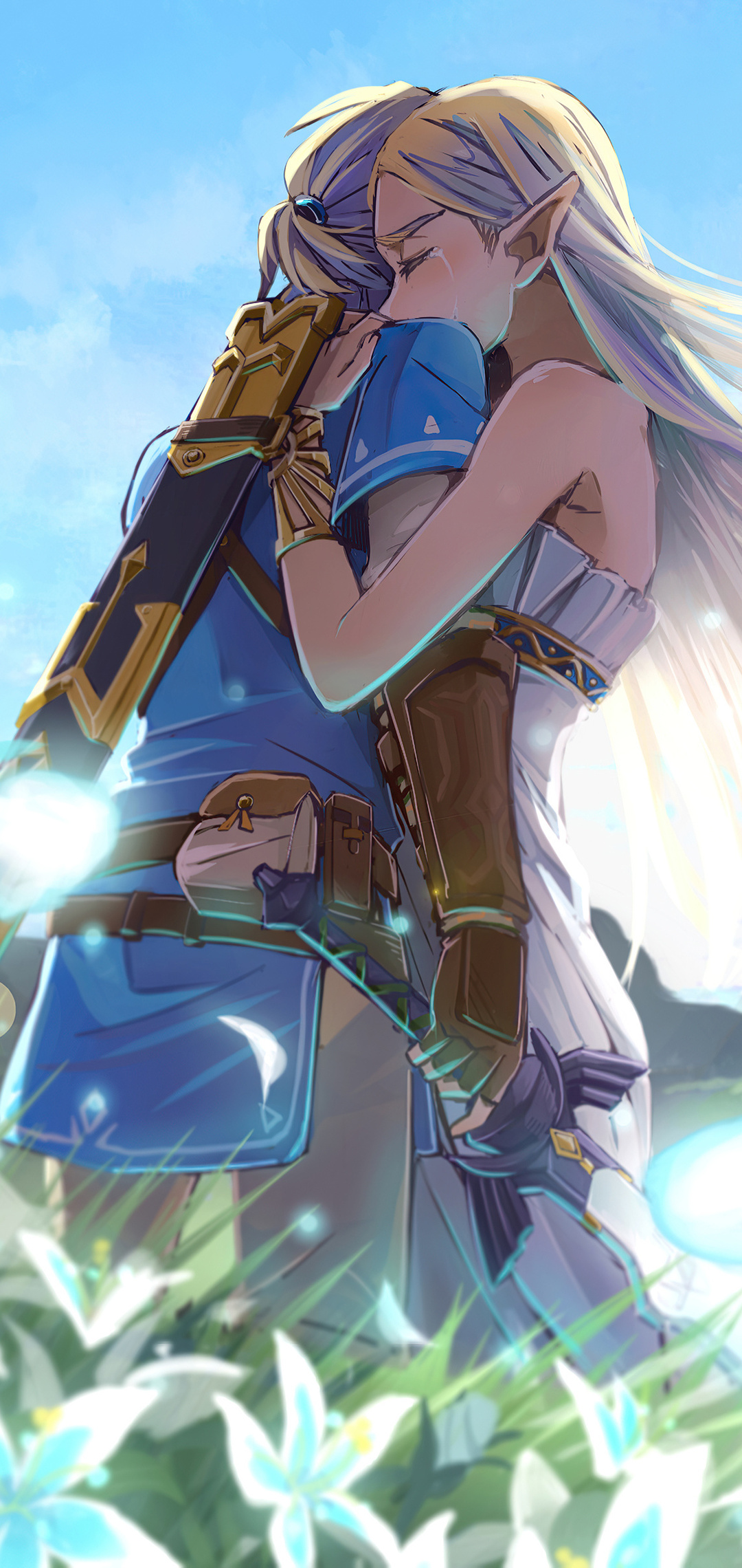 1080x2280 Zelda Hugging Link While Crying 4k One Plus 6,Huawei p20 ...