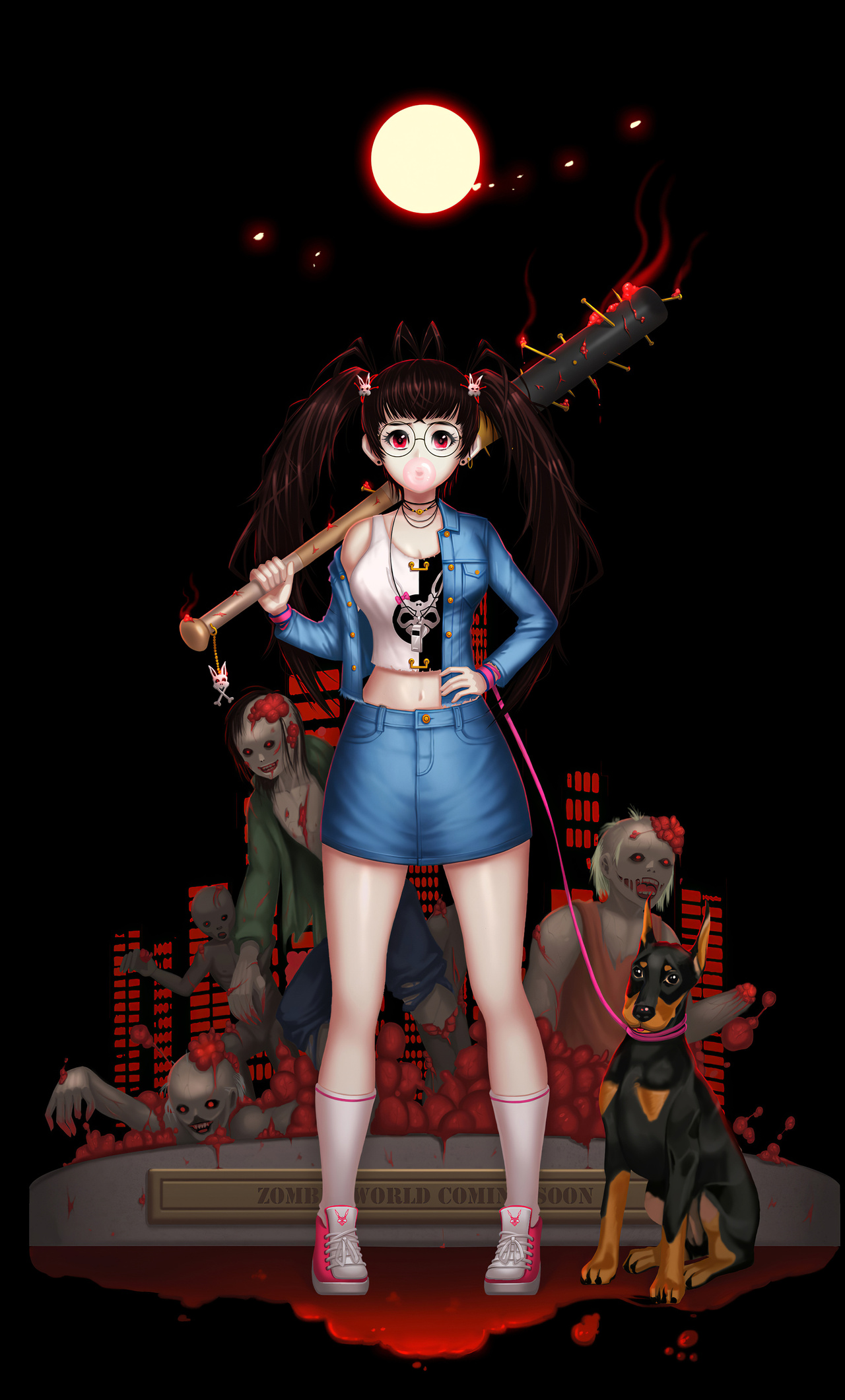 1280x2120 Zombie Fighter Girl 4k iPhone 6+ ,HD 4k Wallpapers,Images ...