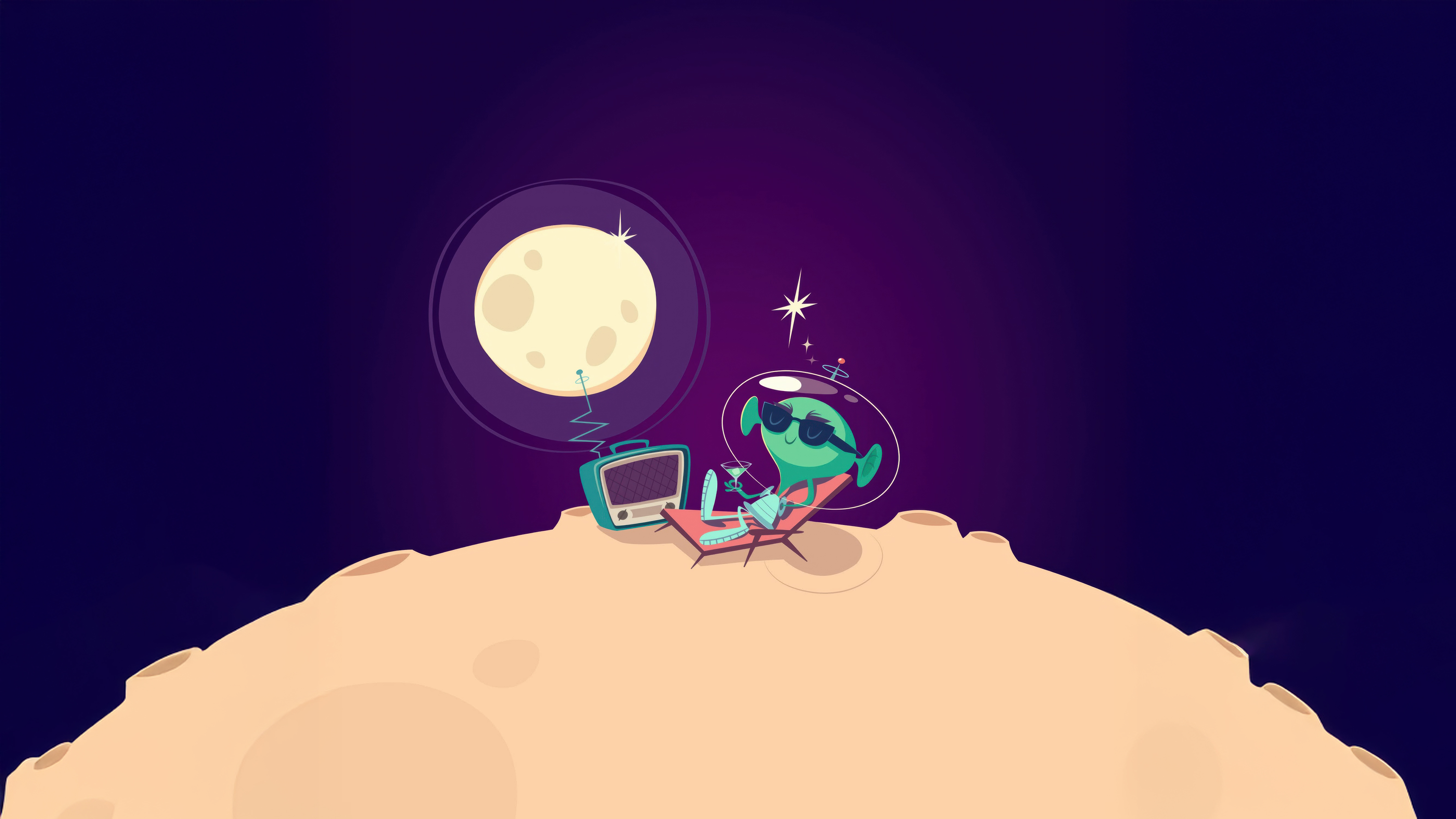 Alien Chill Time Wallpaper,HD Artist Wallpapers,4k Wallpapers,Images ...