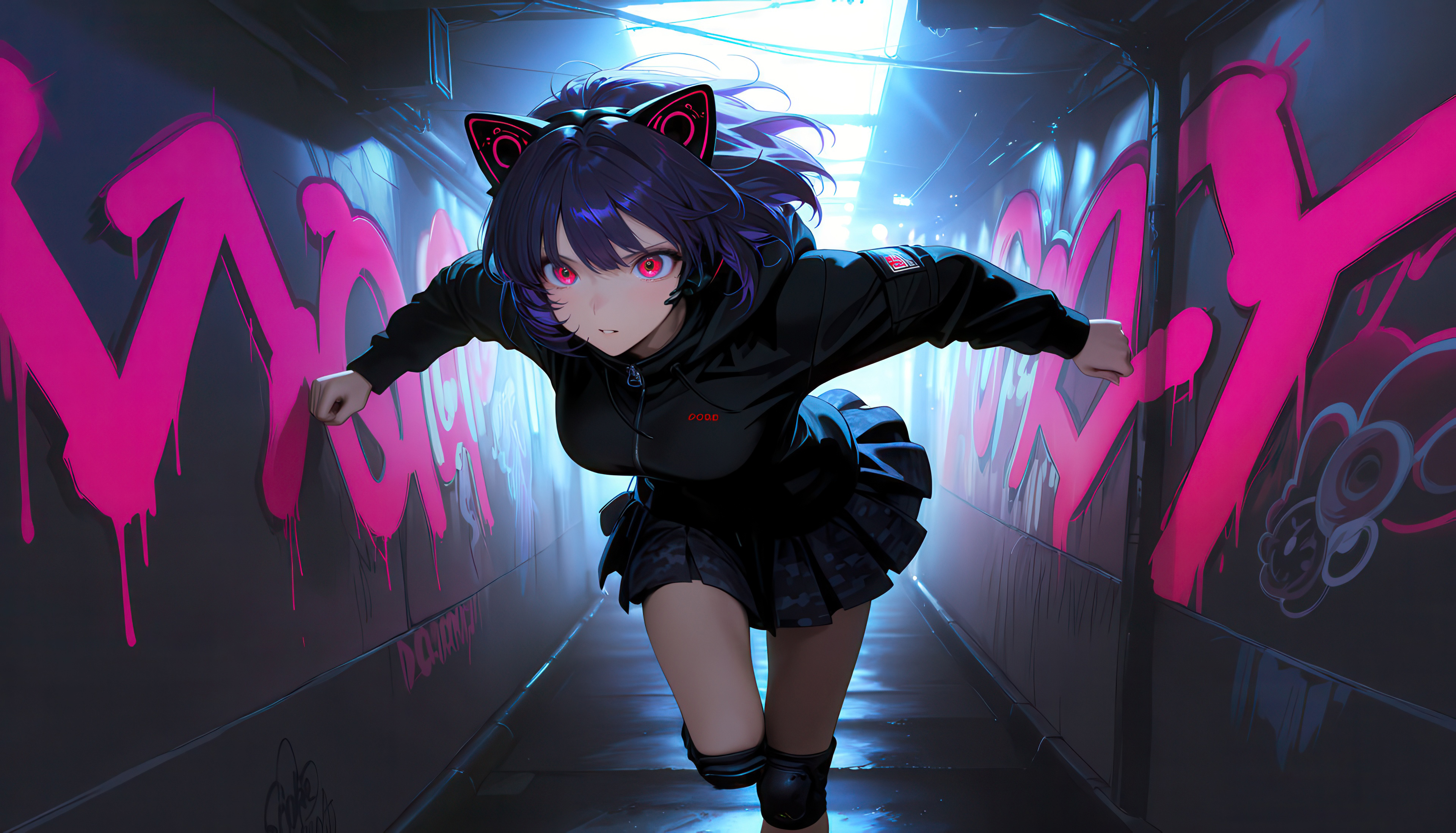 Anime Cat Girl With Attitude Wallpaper,HD Artist Wallpapers,4k ...