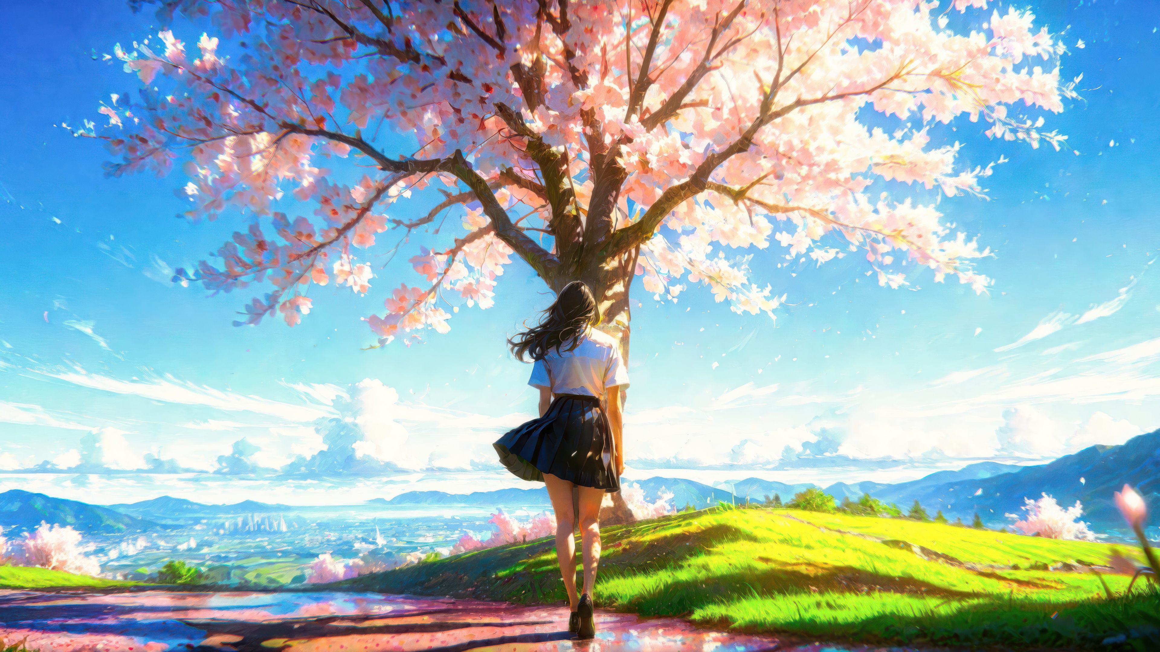 3440x1440 Anime Girl Walk With Me UltraWide Quad HD 1440P ,HD 4k ...