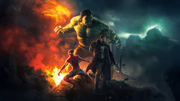 Marvel Legends The Ultimate Superhero Trio Wallpaper,HD Superheroes ...