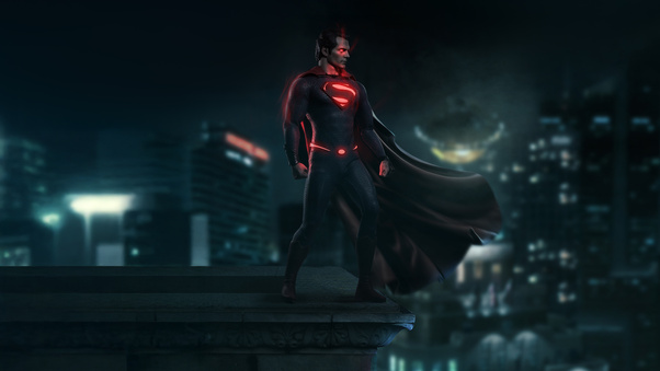 Superman Night Guardian Over Metropolis Wallpaper,HD Superheroes Wallpapers,4k Wallpapers,Images ...
