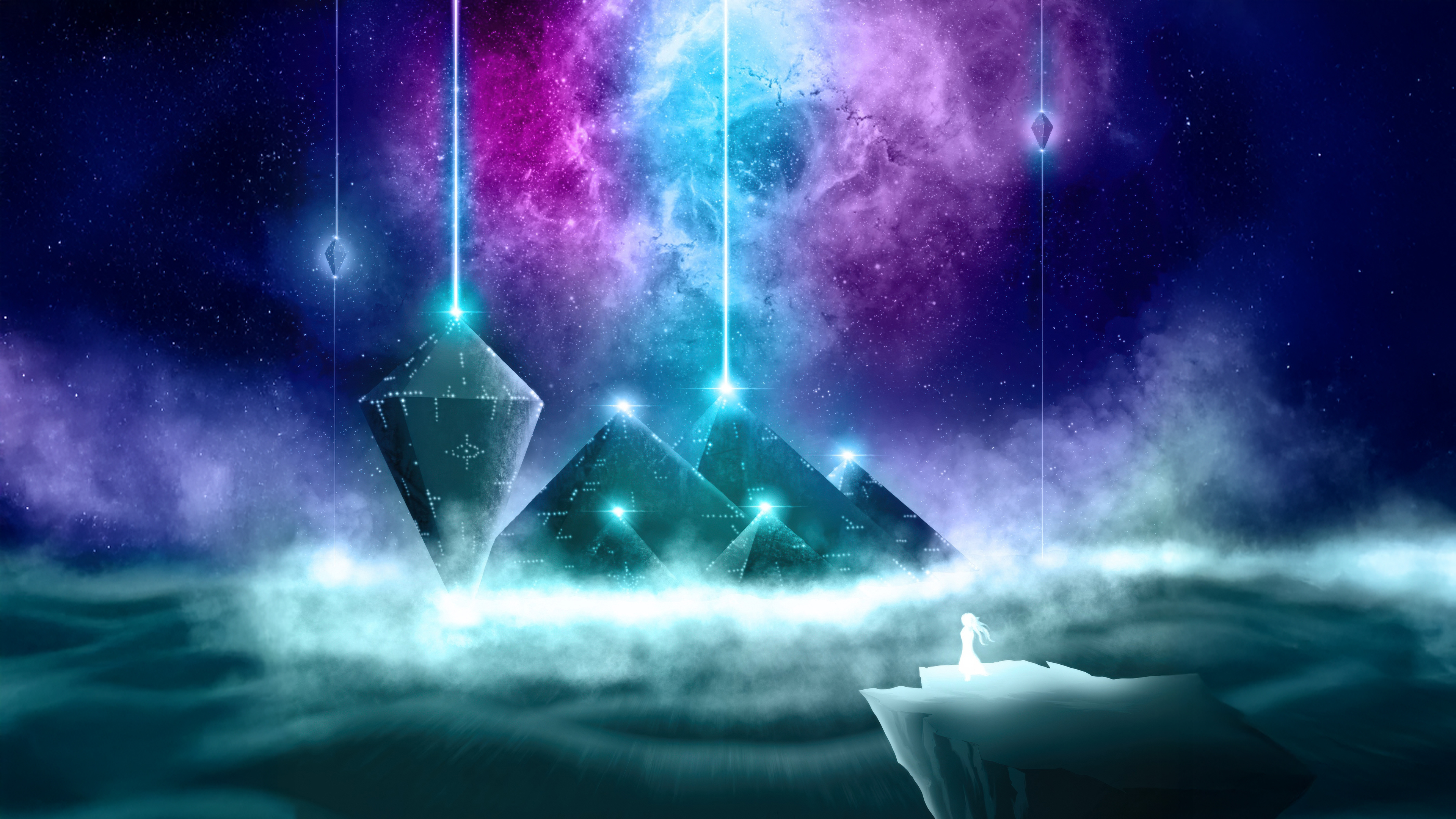 Cosmic Pyramids Ancient Future Wallpaper,HD Artist Wallpapers,4k ...