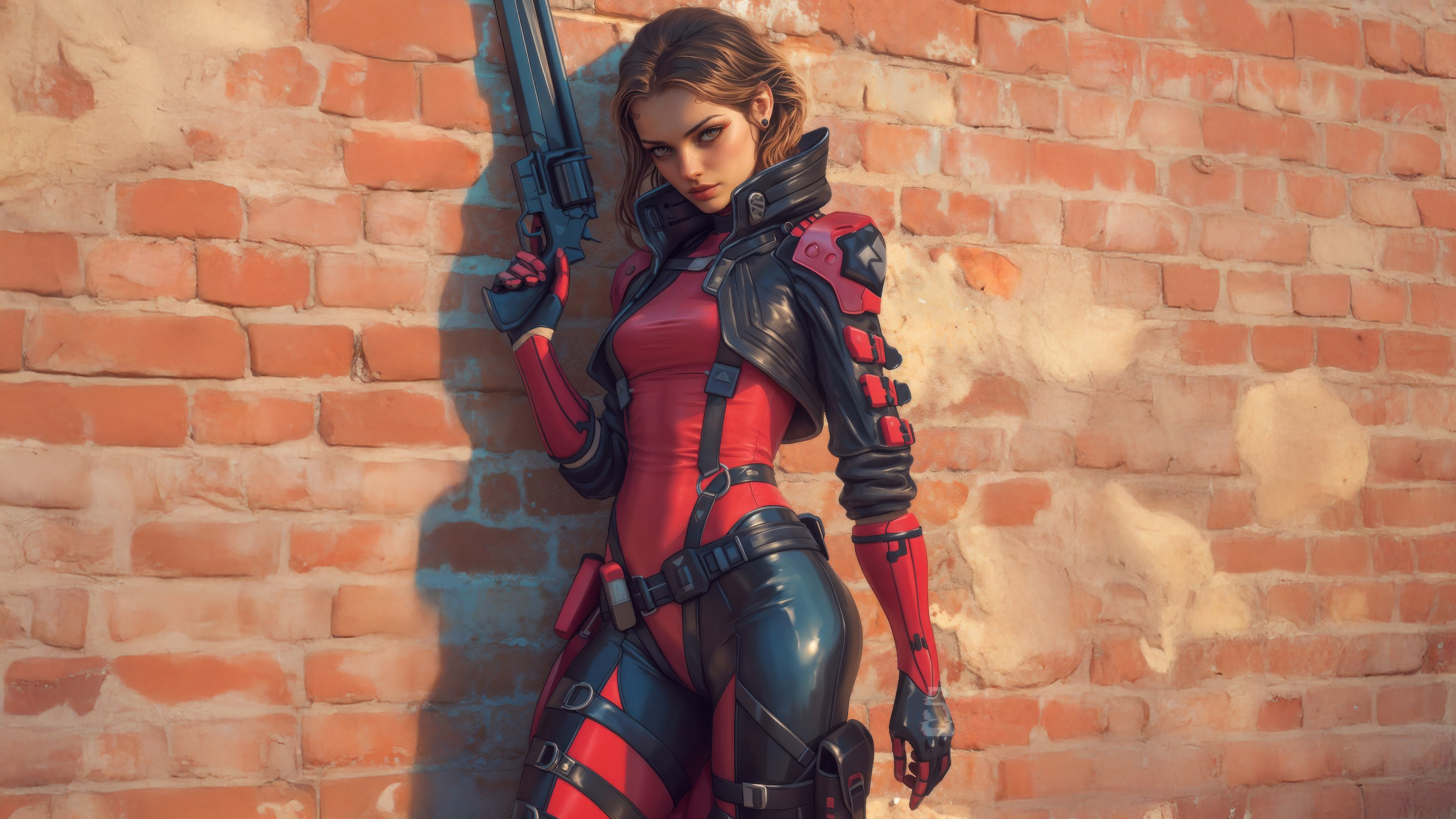 Cyber Valkyrie Red Armor Warrior Wallpaper,HD Artist Wallpapers,4k ...