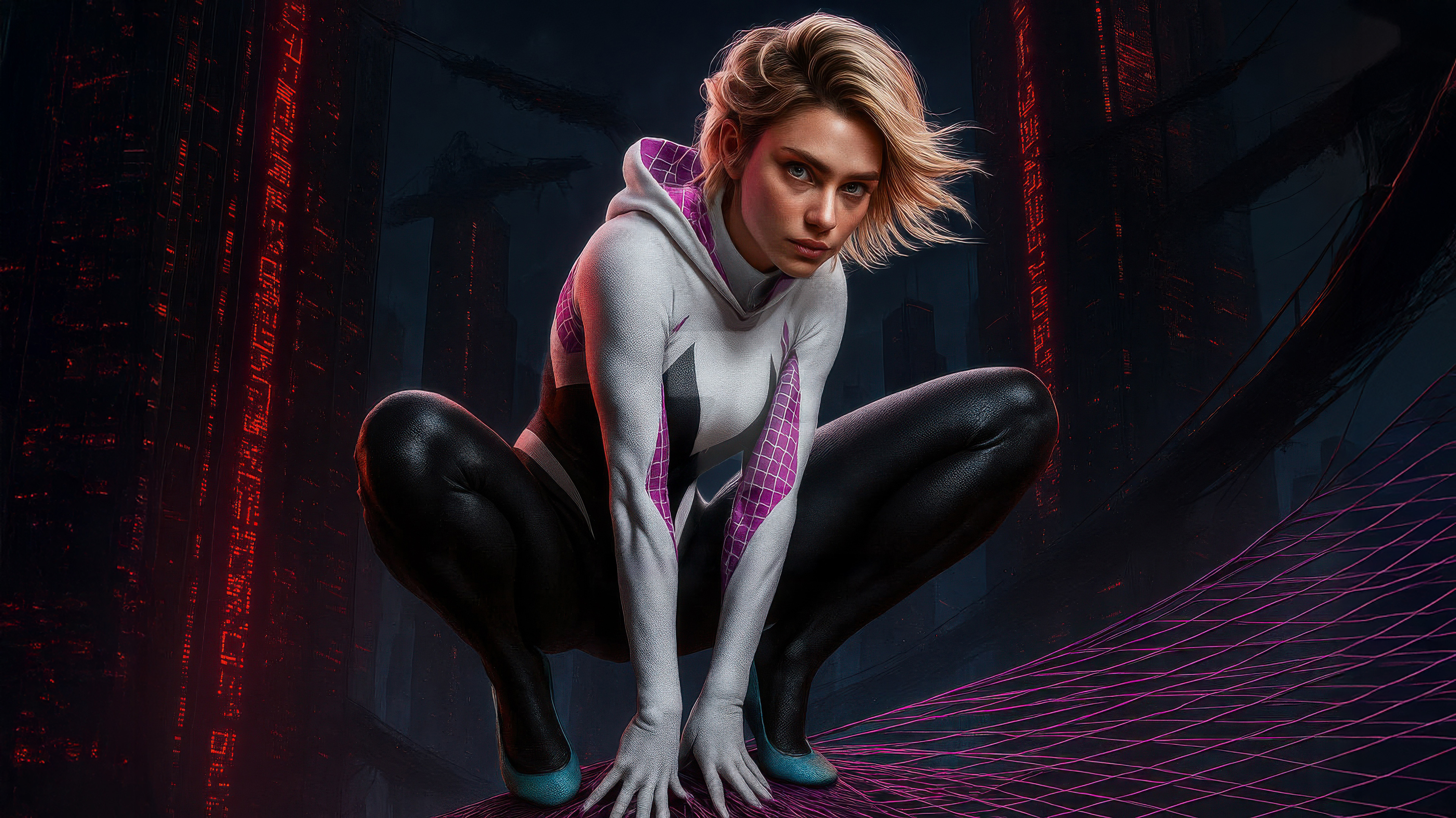 Dynamic Spider Gwen Wallpaper,HD Superheroes Wallpapers,4k Wallpapers ...