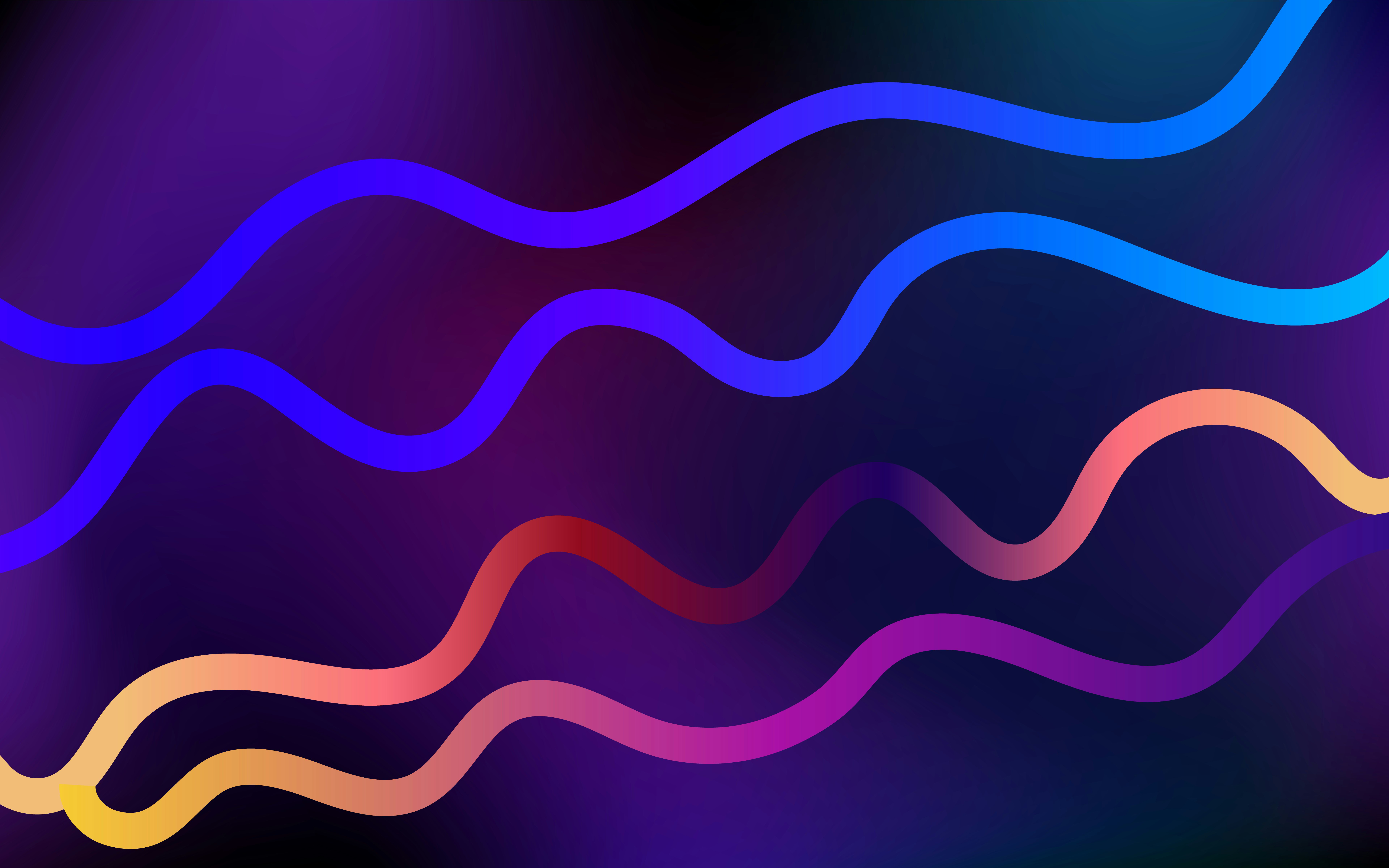 Flowing Neon Waves Abstract Wallpaper,HD Abstract Wallpapers,4k Wallpapers,Images,Backgrounds ...