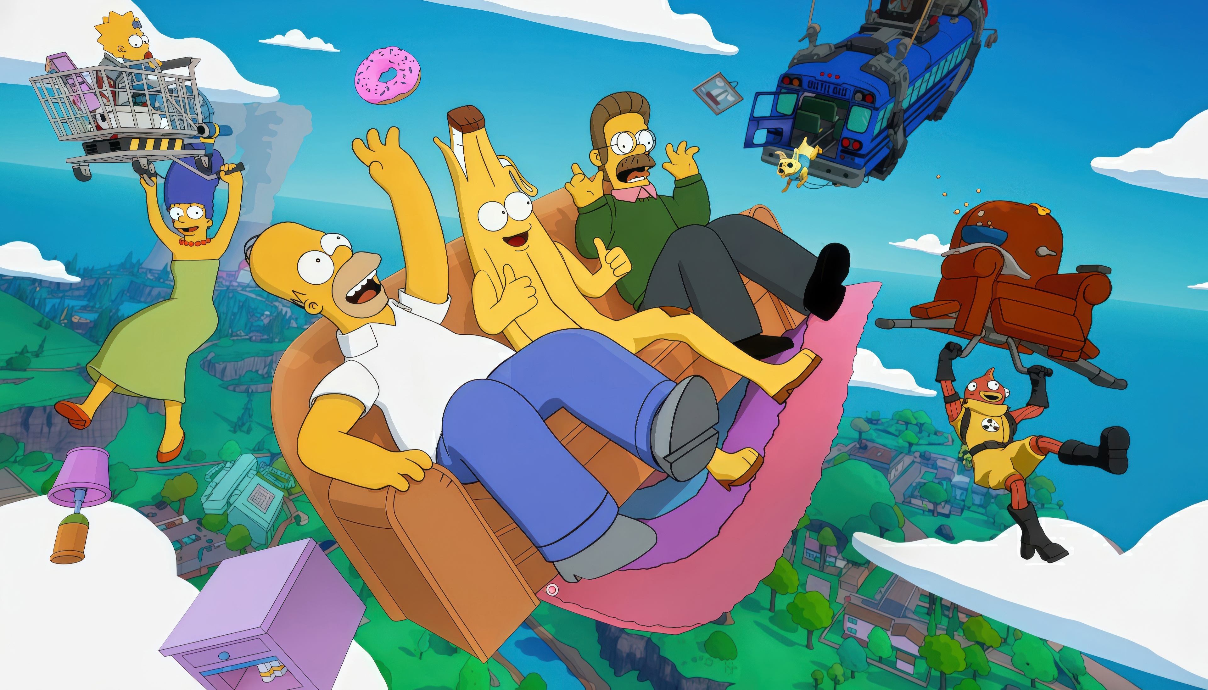 Fortnite X Simpsons Wallpaper,HD Games Wallpapers,4k Wallpapers,Images ...