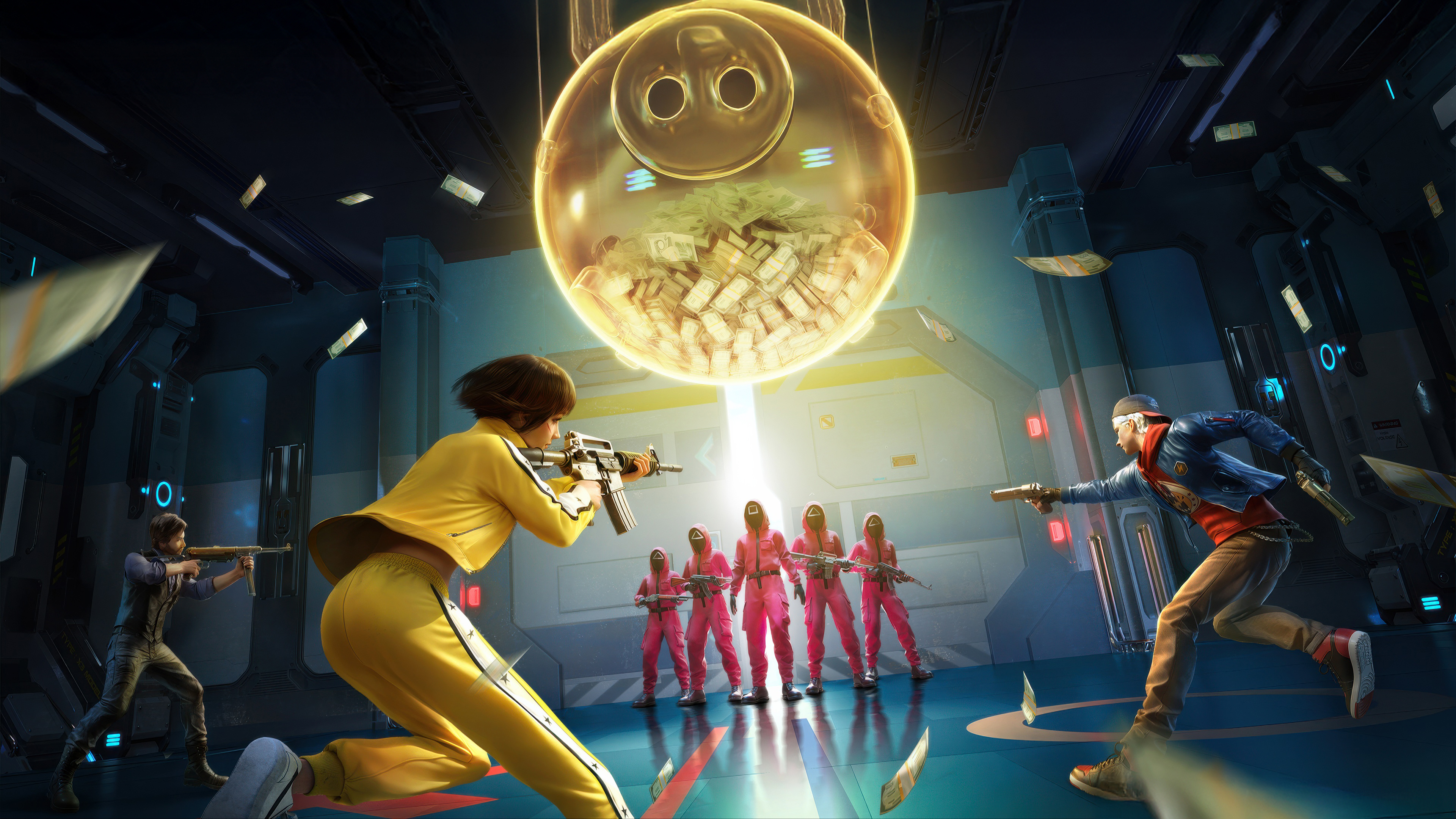 Free Fire X Netflix Squid Game Wallpaper,HD Games Wallpapers,4k ...