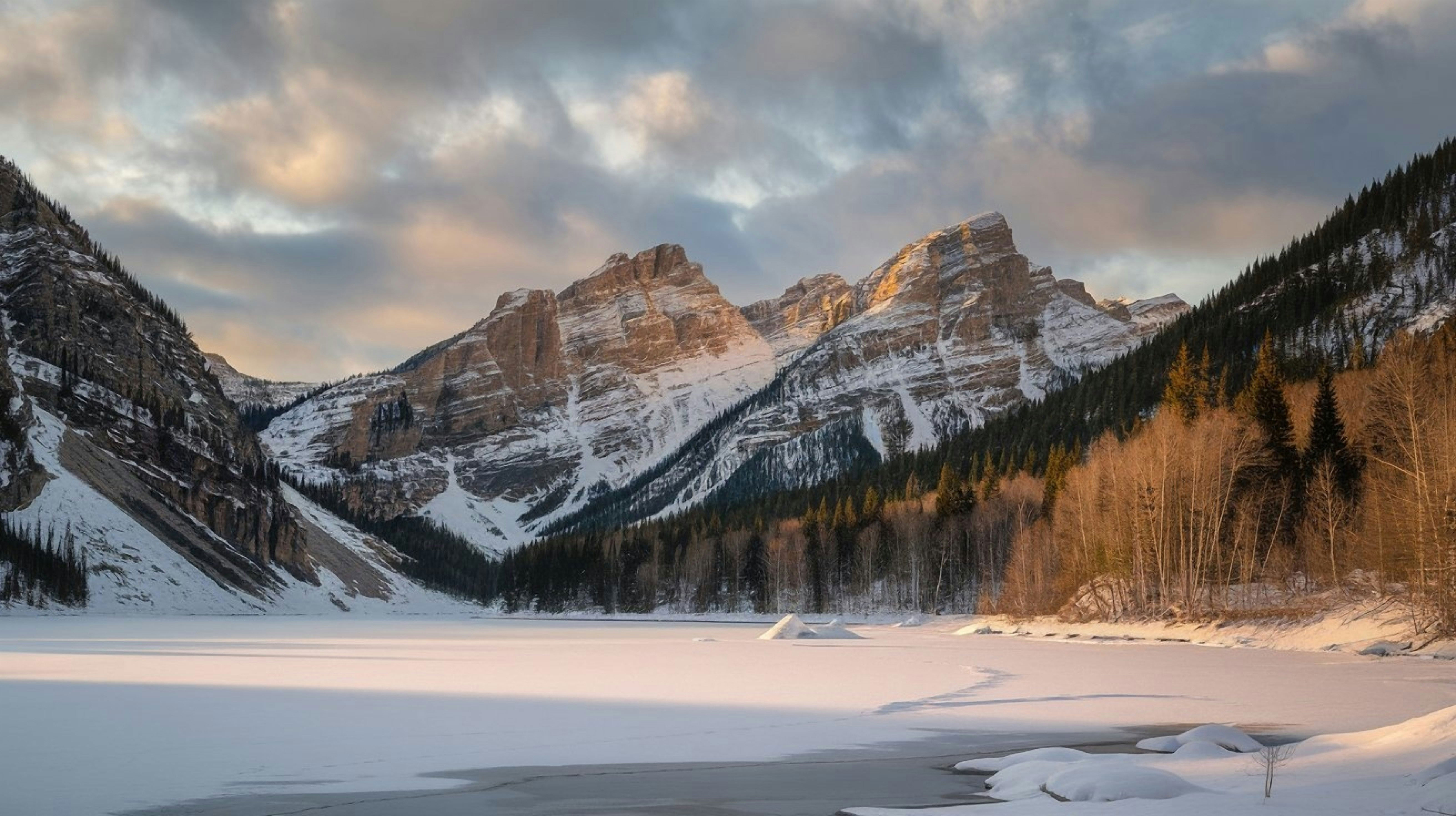 Frozen Canyon Winter Mountain Wallpaper,HD Nature Wallpapers,4k Wallpapers,Images,Backgrounds ...