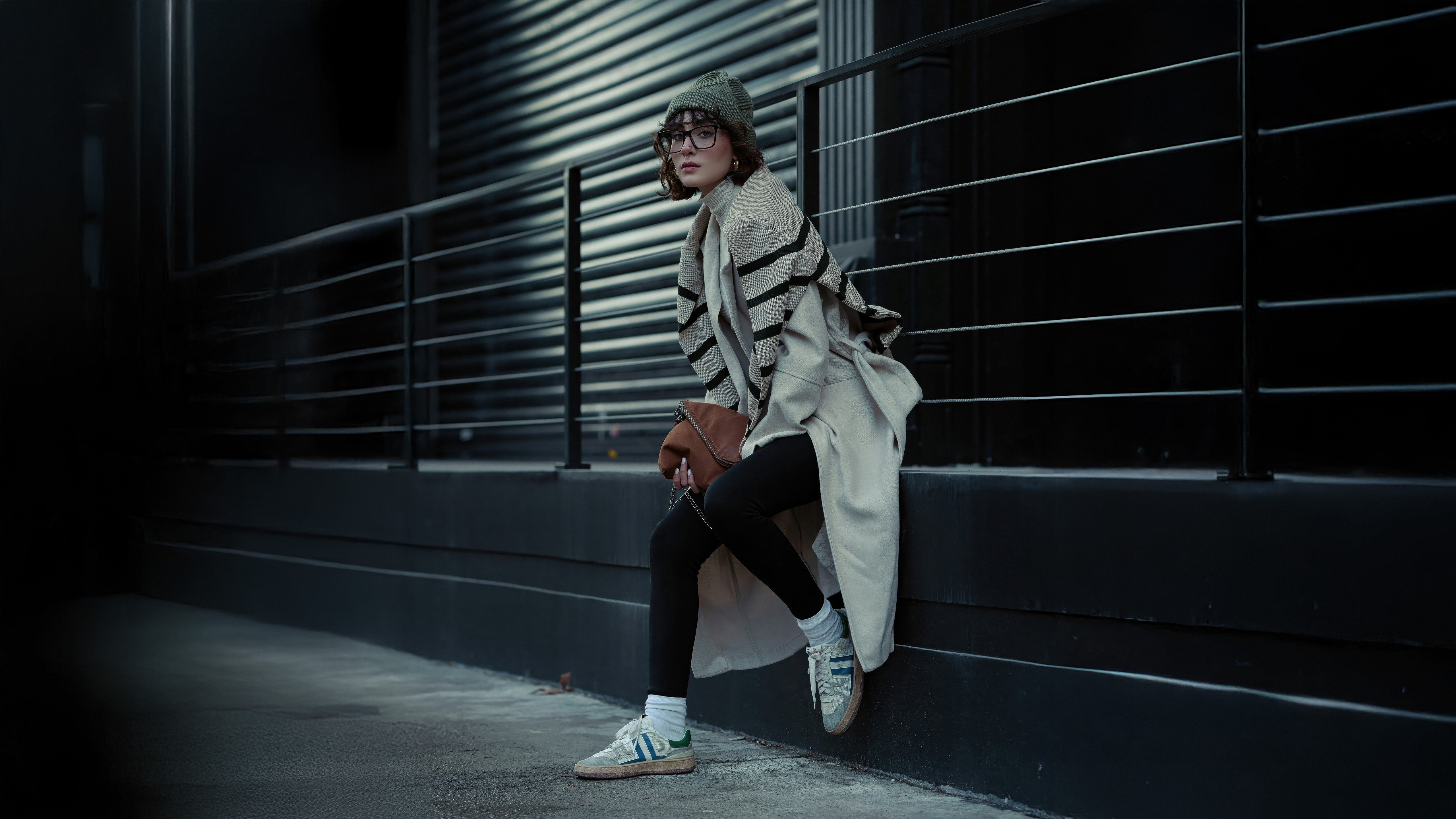 Girl In Striped Coat Wallpaper,HD Girls Wallpapers,4k Wallpapers,Images ...