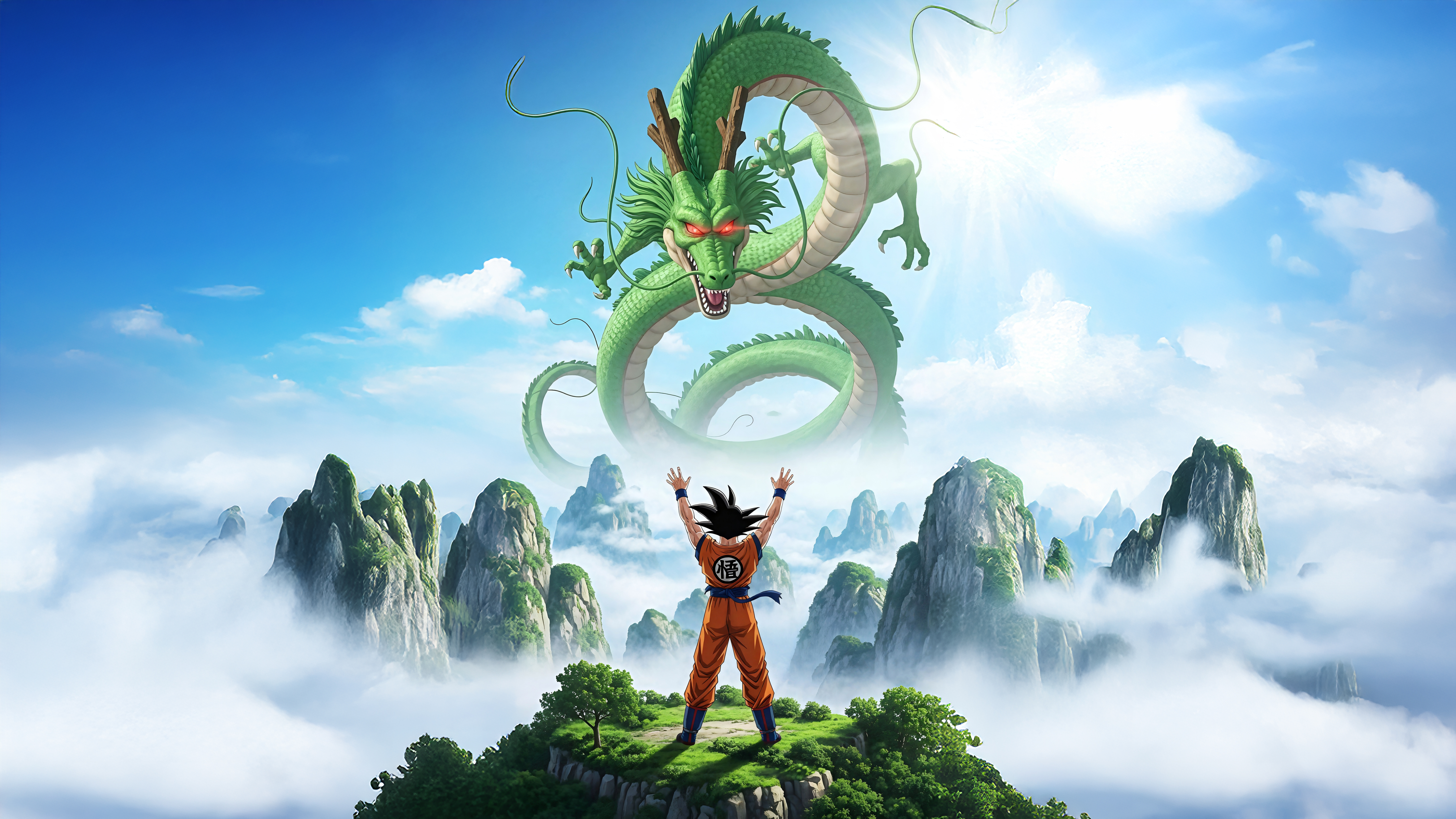 3840x2160 Goku Faces Shenron Legendary Clash 4K ,HD 4k Wallpapers ...
