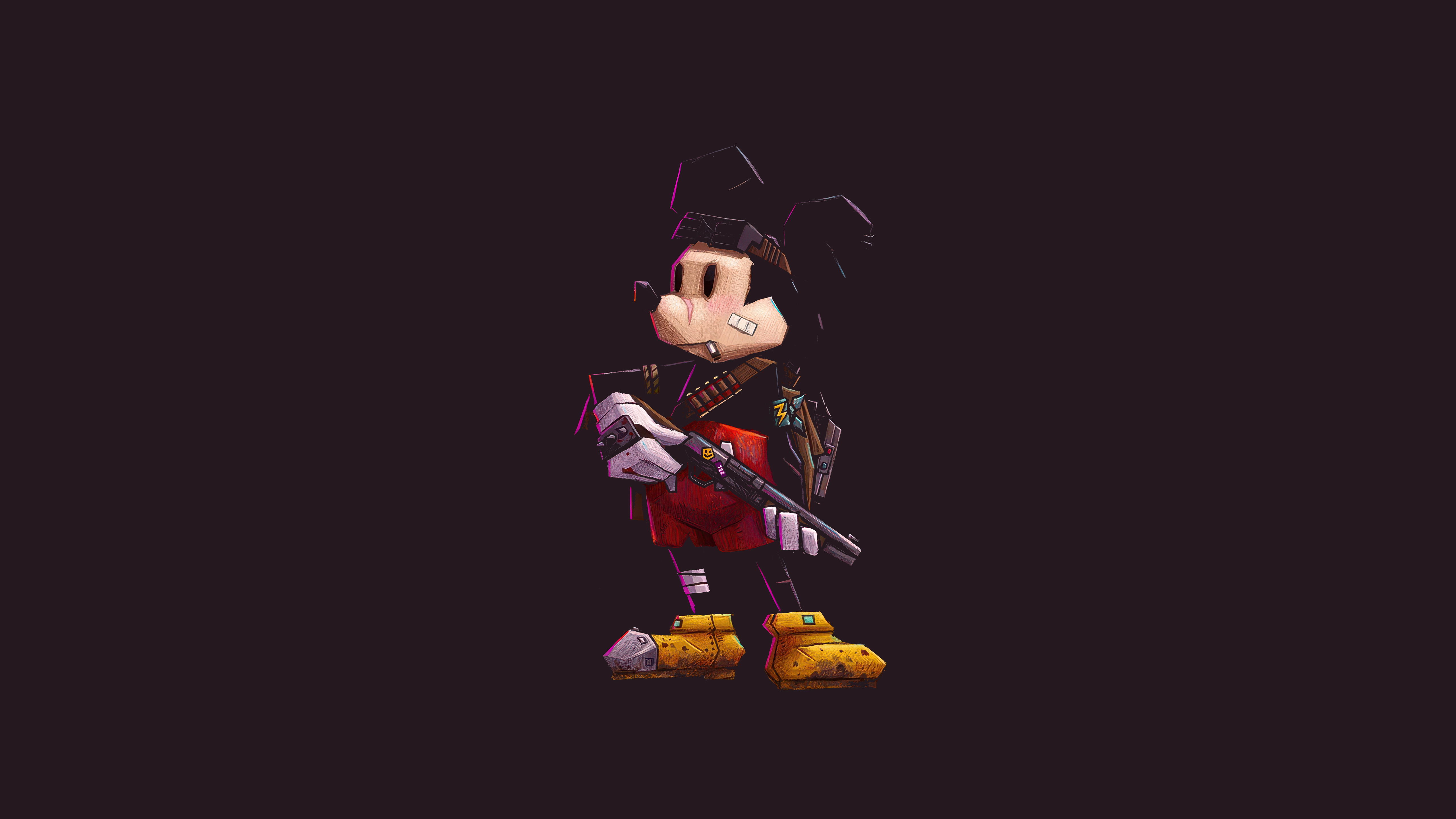 Mickey Mouse Minimalism 5k Wallpaper,HD Cartoons Wallpapers,4k ...