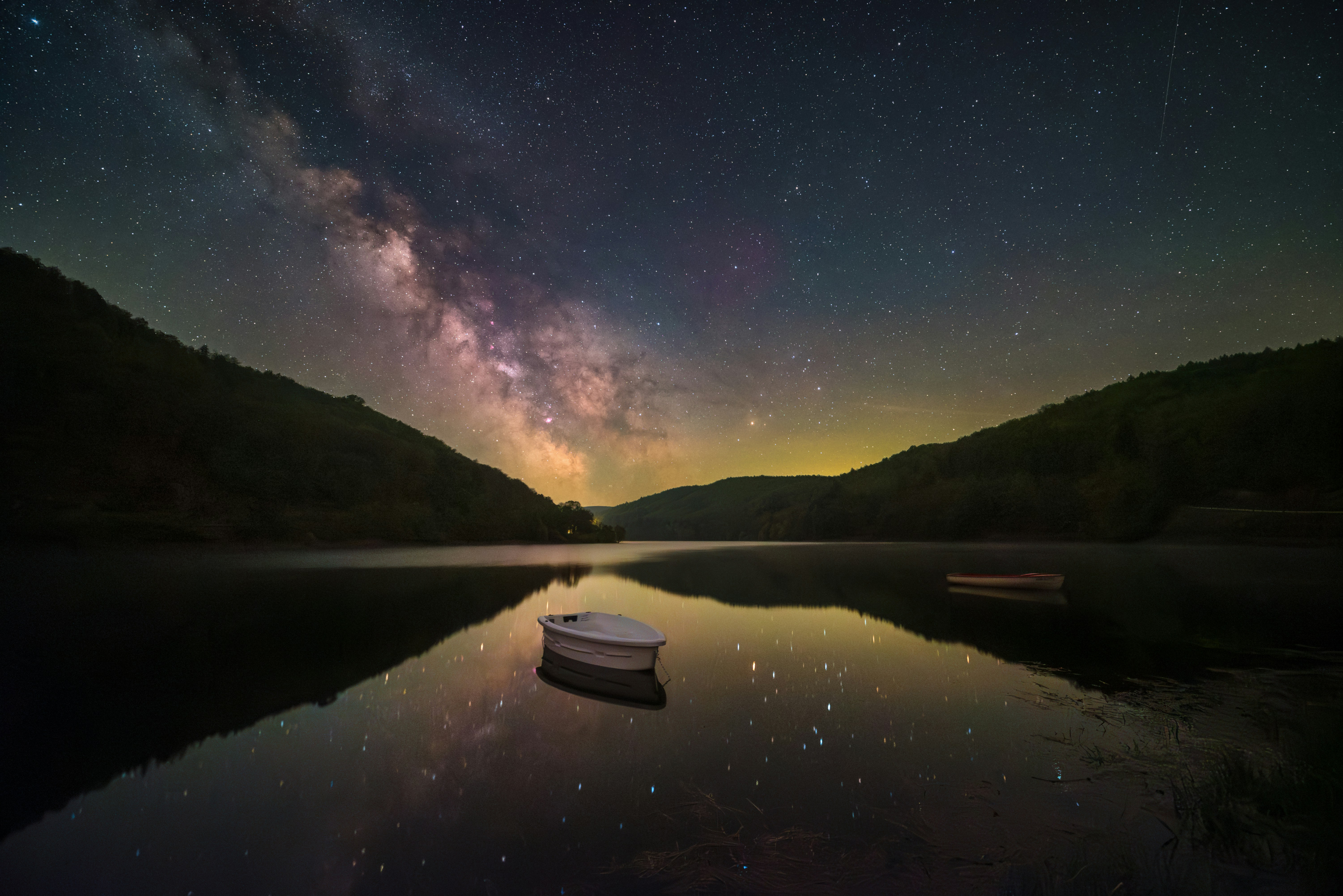 Milky Way Reflection On Tranquil Mountain Lake Wallpaper,HD Nature Wallpapers,4k Wallpapers ...