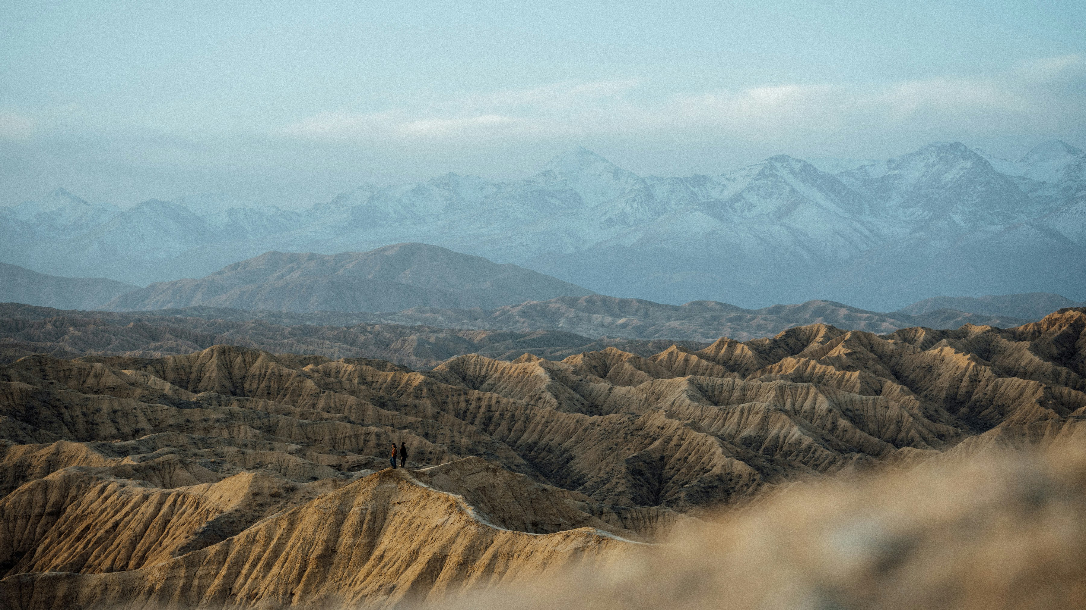 Misty Mountain Layers Desert Ranges Wallpaper,HD Nature Wallpapers,4k ...