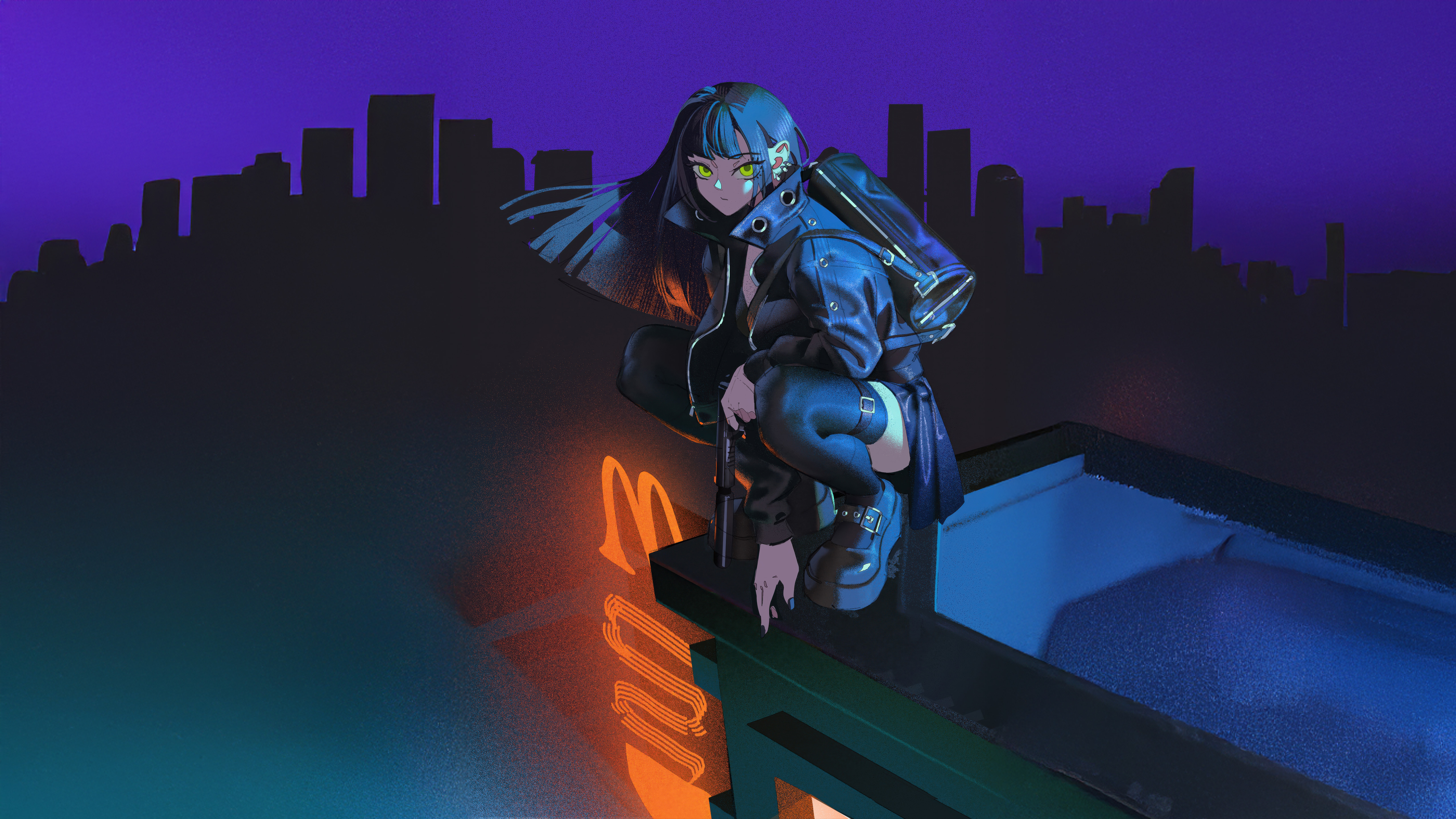 Neon Nights The Watcher Above Wallpaper,HD Artist Wallpapers,4k Wallpapers,Images,Backgrounds ...