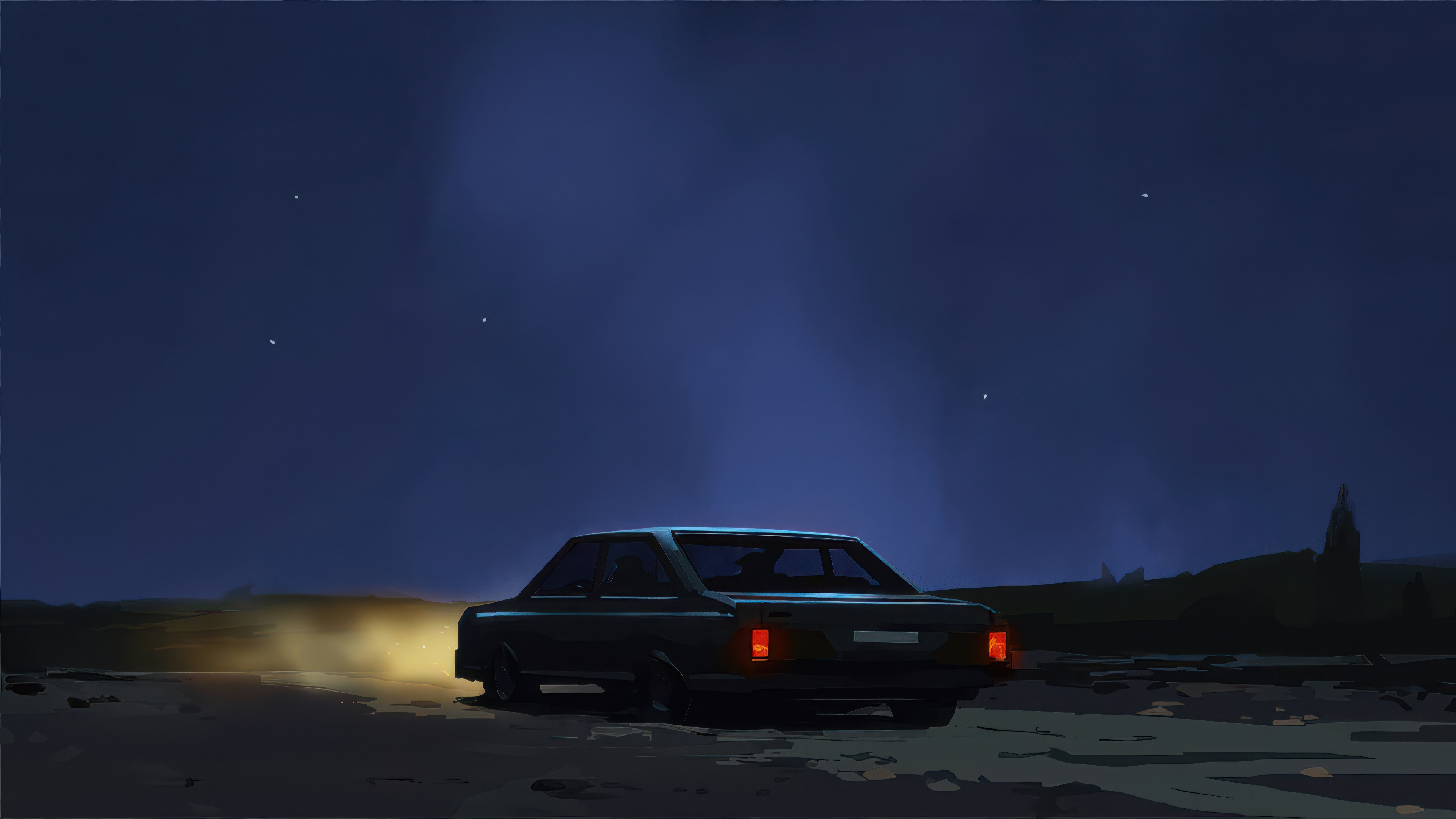 Night Car Scene Wallpaper,HD Artist Wallpapers,4k Wallpapers,Images ...