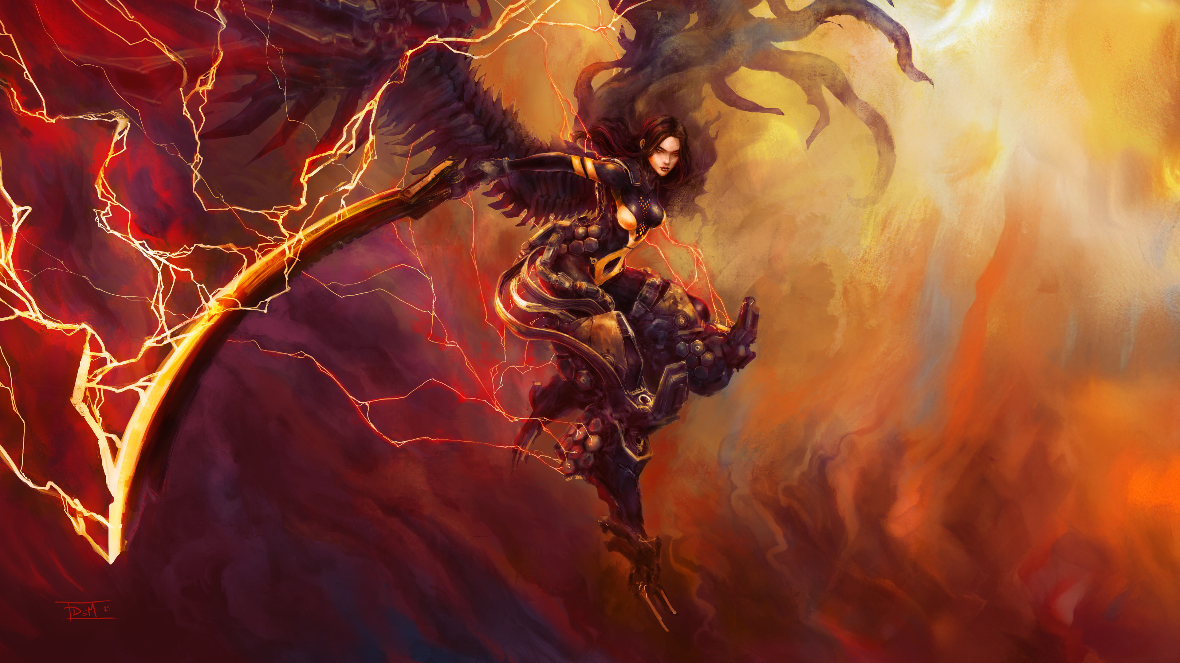 Overclocked Angel Of Destruction Wallpaper,HD Artist Wallpapers,4k ...