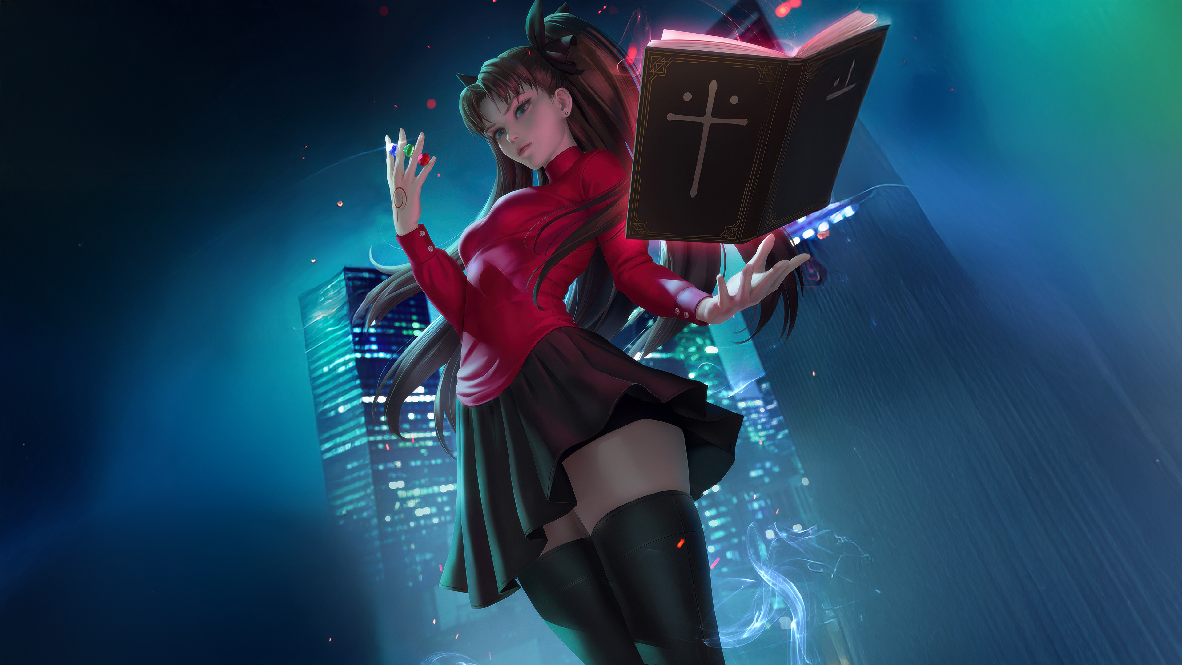 Rin Tohsaka From The Fate Series Wallpaper,HD Anime Wallpapers,4k ...