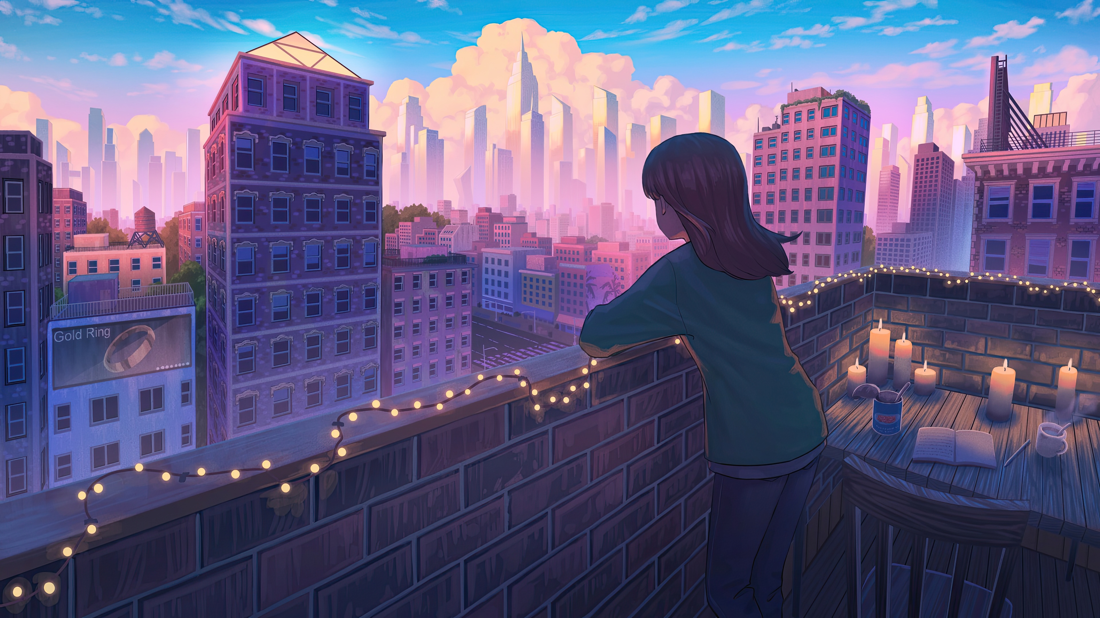 3840x2160 Rooftop Serenity At Sunset 4K ,HD 4k Wallpapers,Images ...