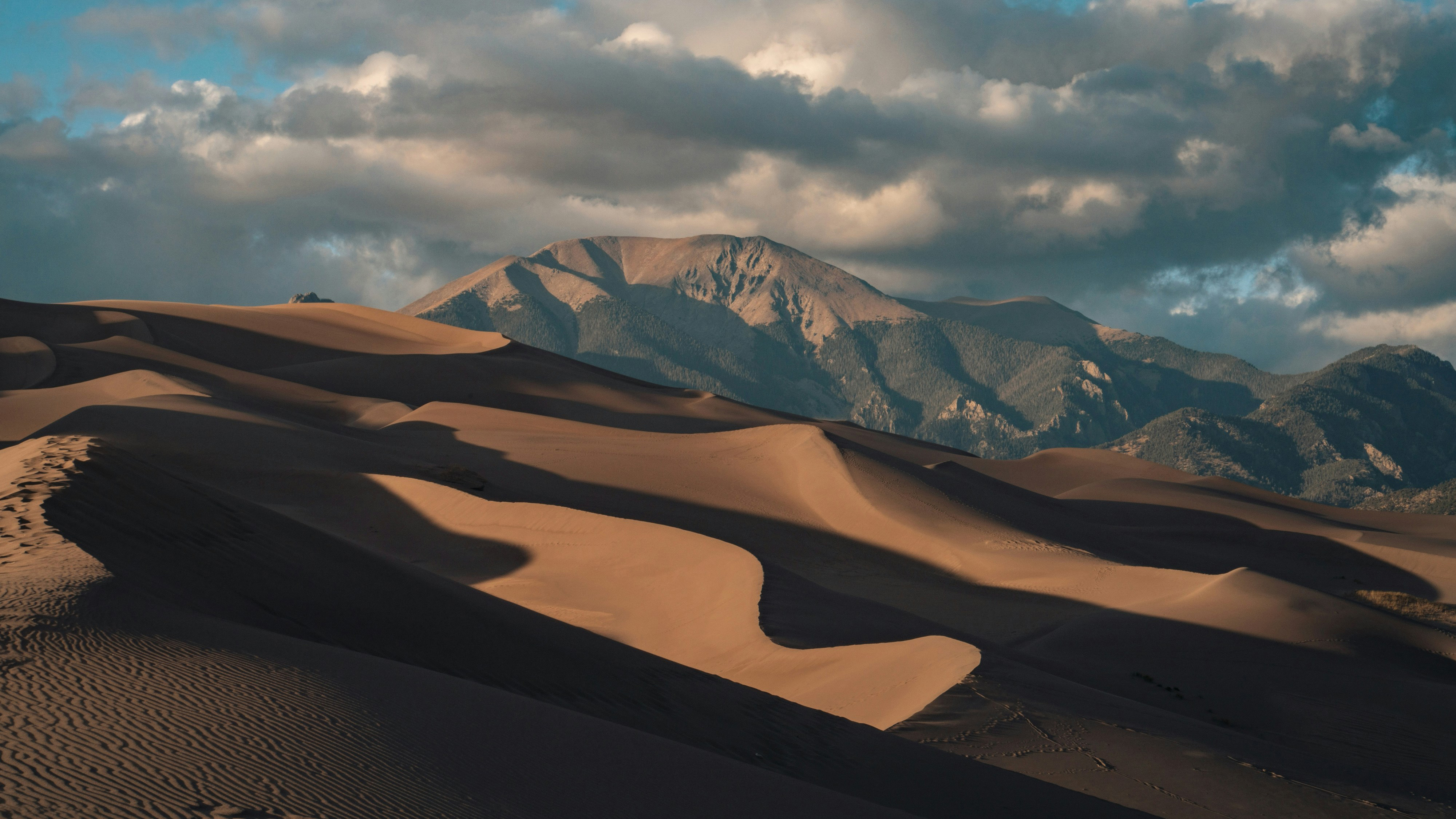 Sand Dunes Nestled In Mountain Valley Wallpaper,HD Nature Wallpapers,4k ...