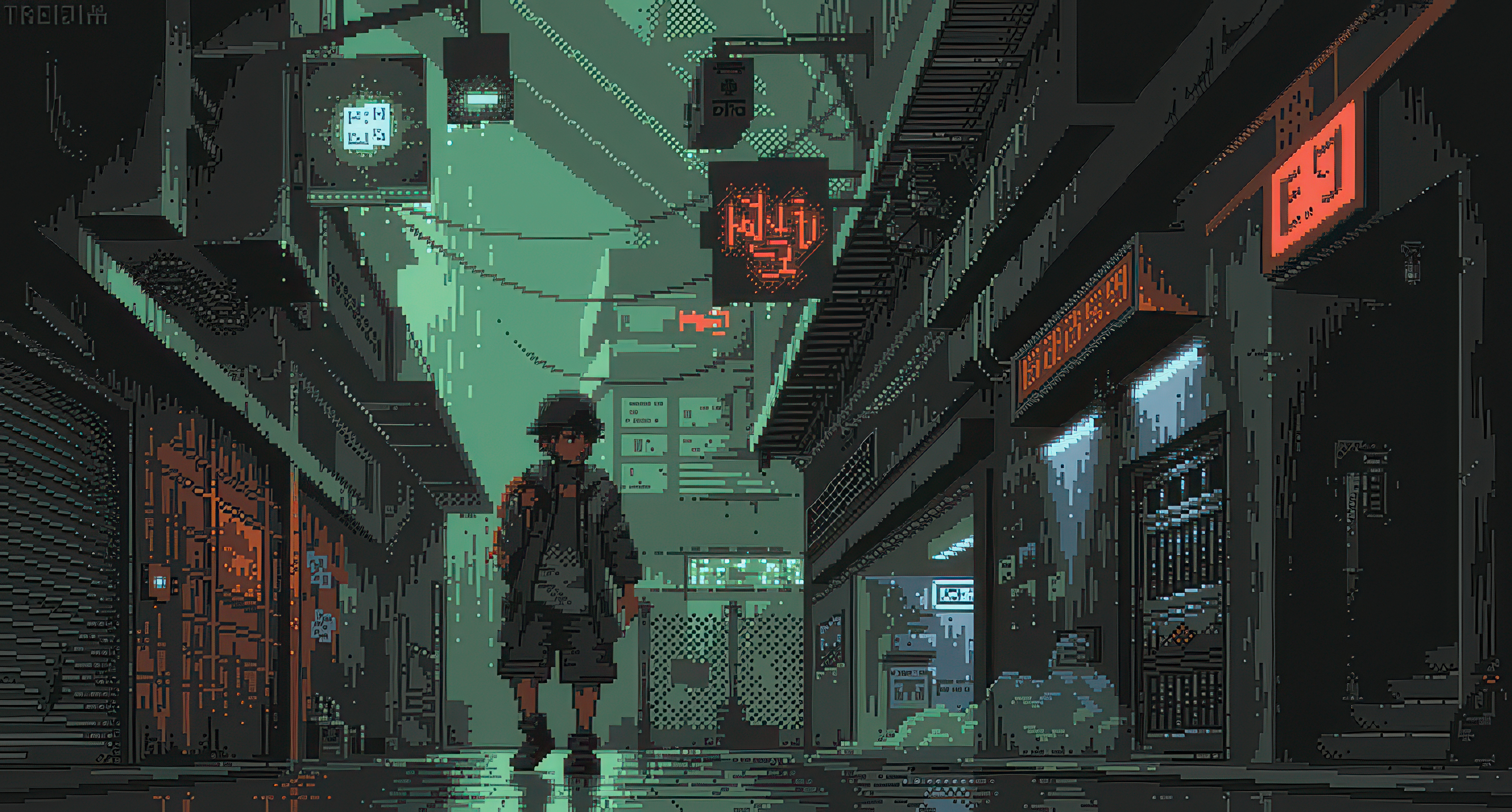 School Boy Roaming Around Streets Pixel 8 Bit Wallpaper,HD Artist ...