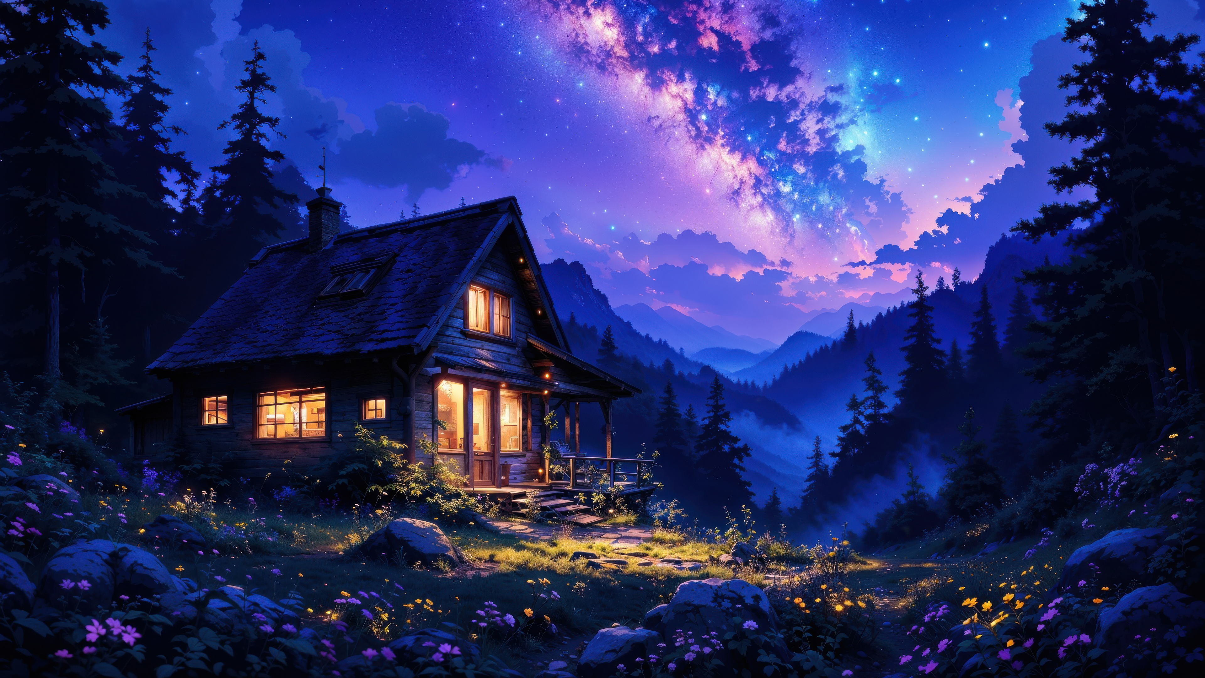 Starry Skies And Cozy Nights Wallpaper,HD Artist Wallpapers,4k ...