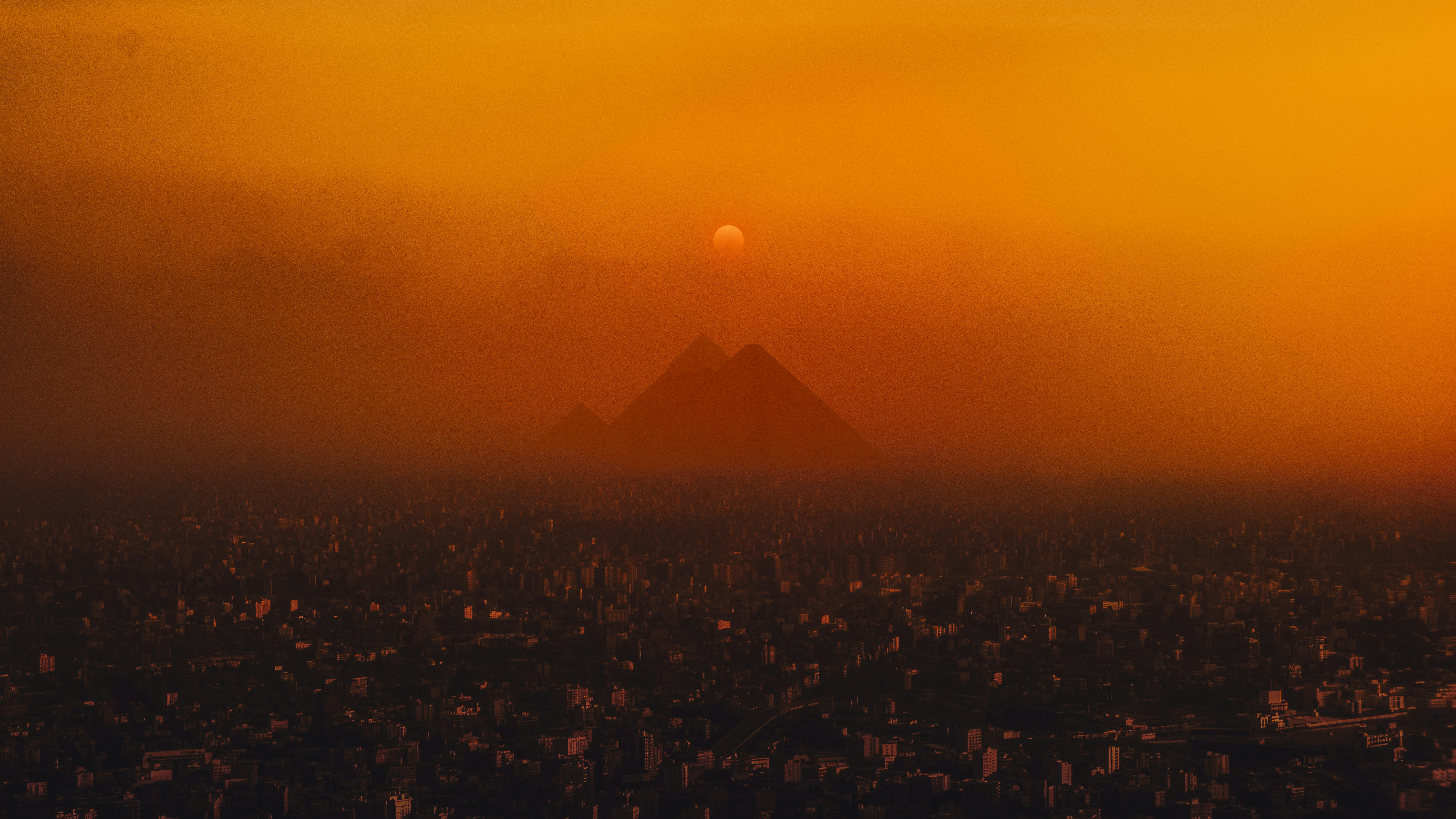 Sunset At Pyramids Egypt Wallpaper,HD Nature Wallpapers,4k Wallpapers ...