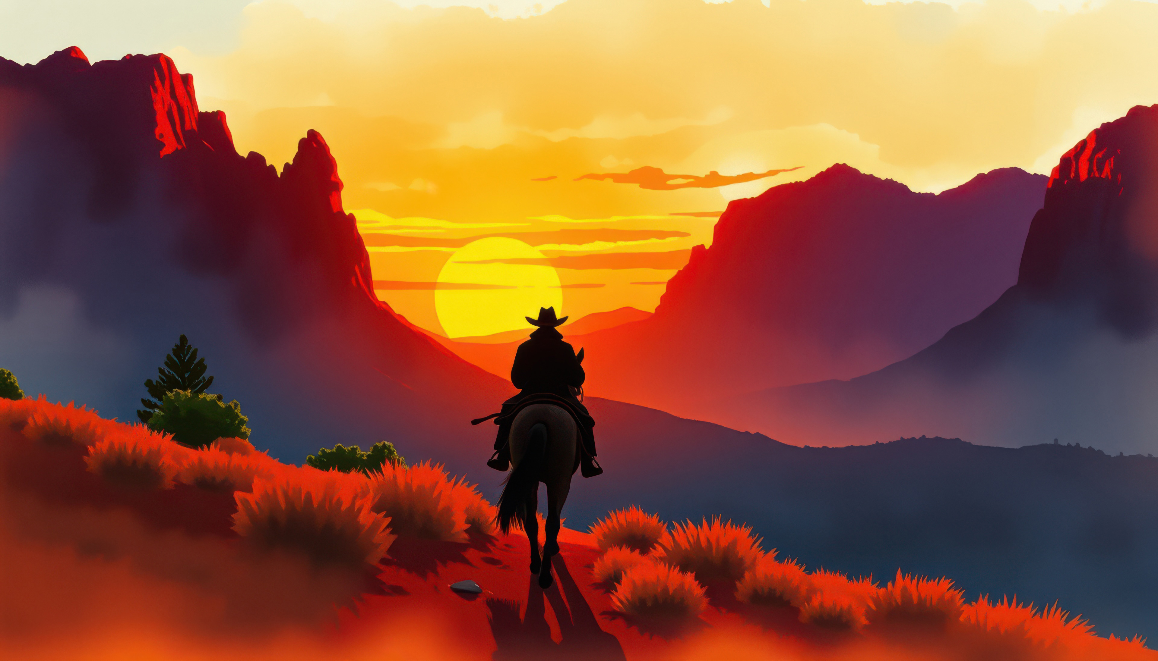 Sunset Red Dead Redemption 2 Game 2025 Wallpaper,HD Games Wallpapers,4k Wallpapers,Images ...