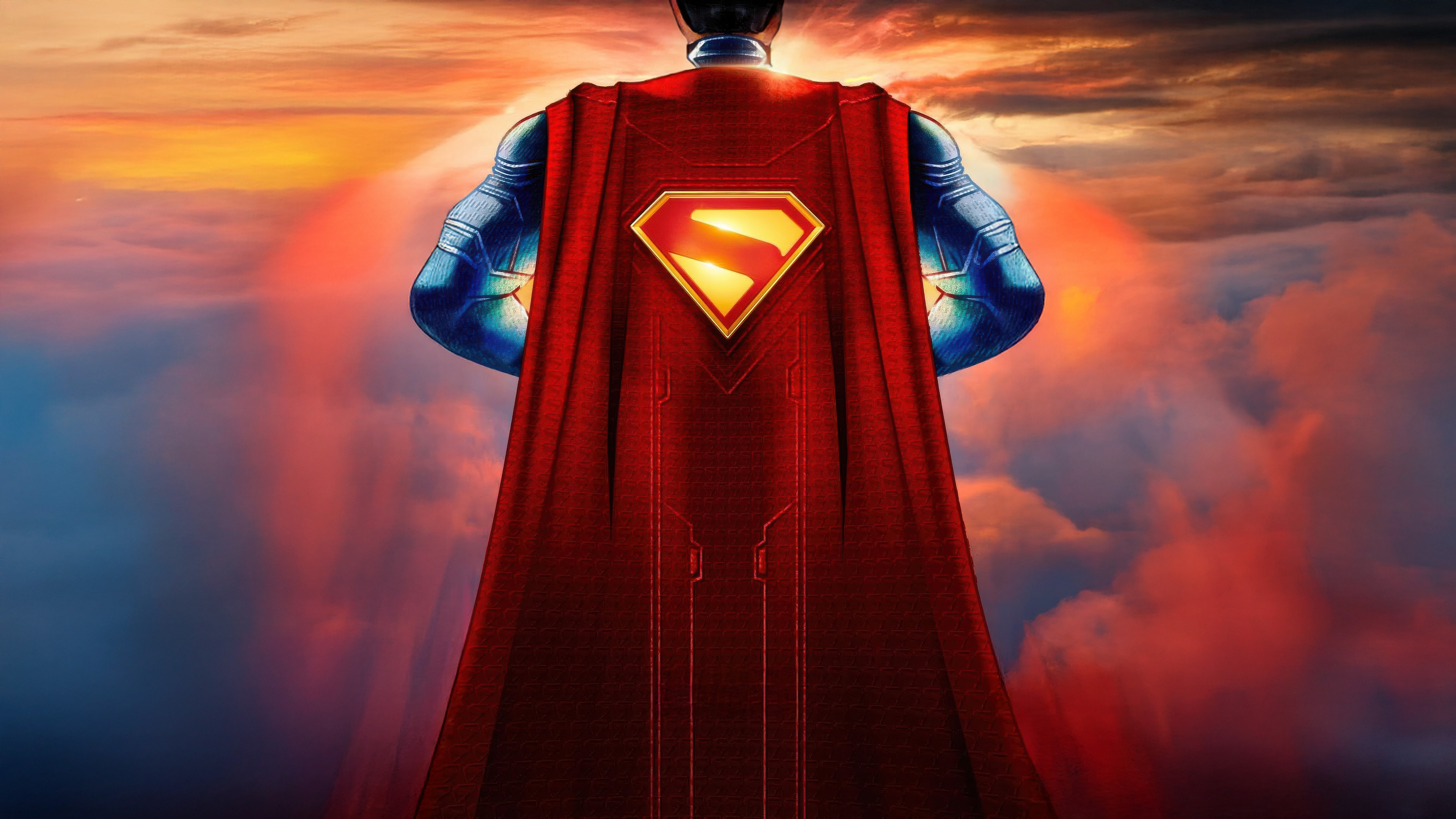 Superman Logo Red Cape Wallpaper,HD Superheroes Wallpapers,4k ...