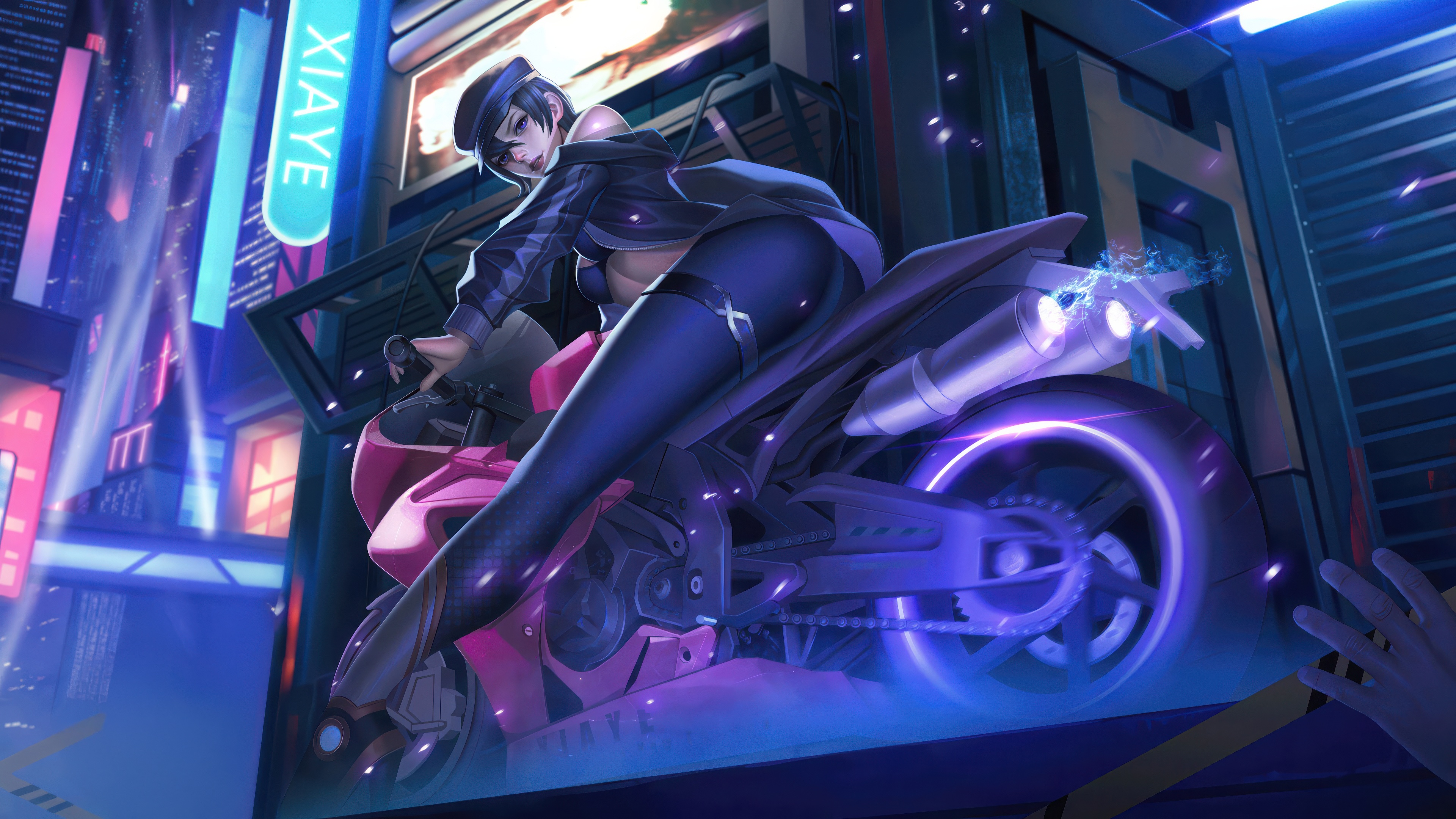 2560x1600 The Cyberpunk Biker Queen Wallpaper,2560x1600 Resolution HD ...