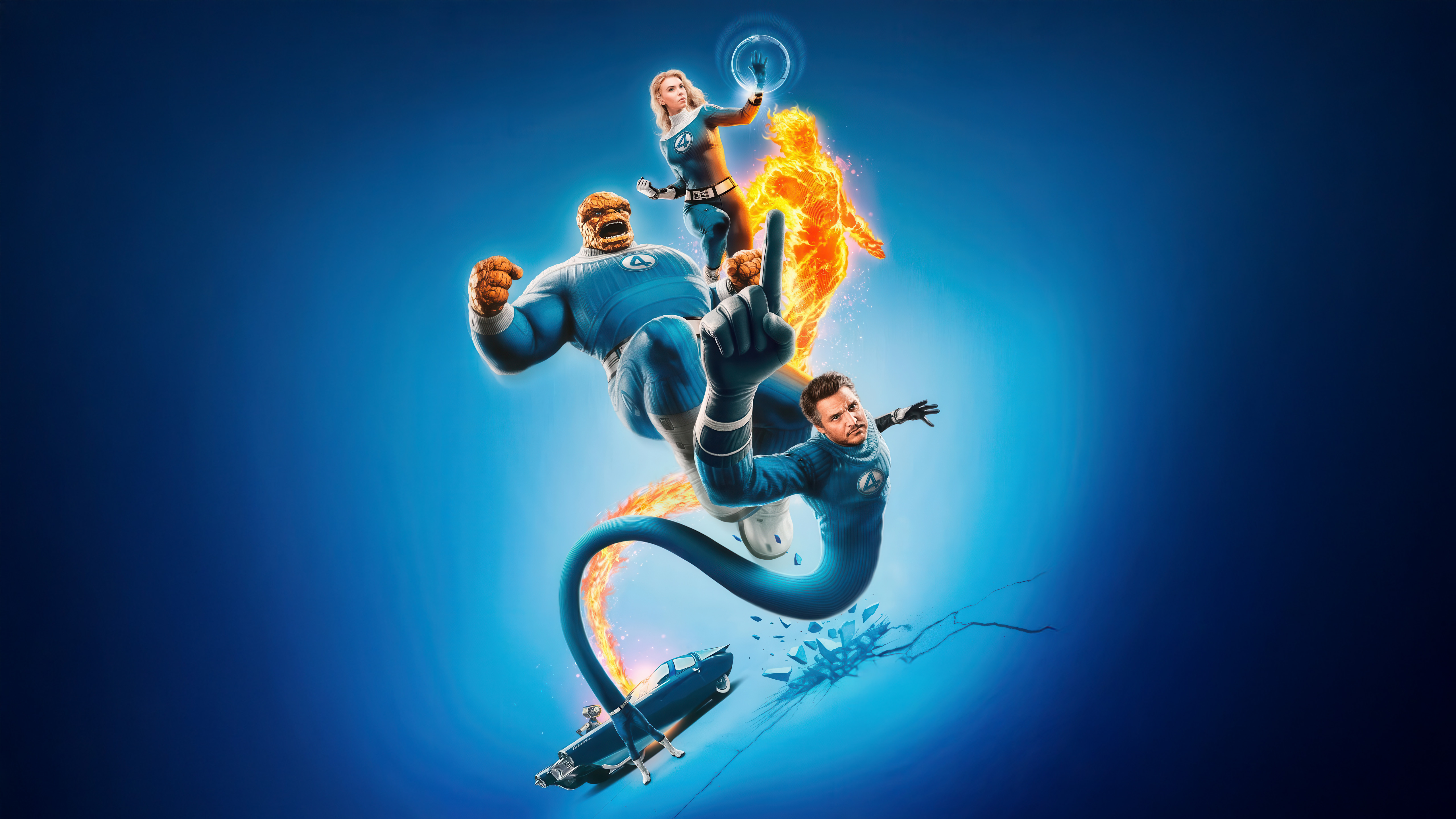 The Fantastic Four First Steps Divine Power Wallpaper,HD Superheroes ...