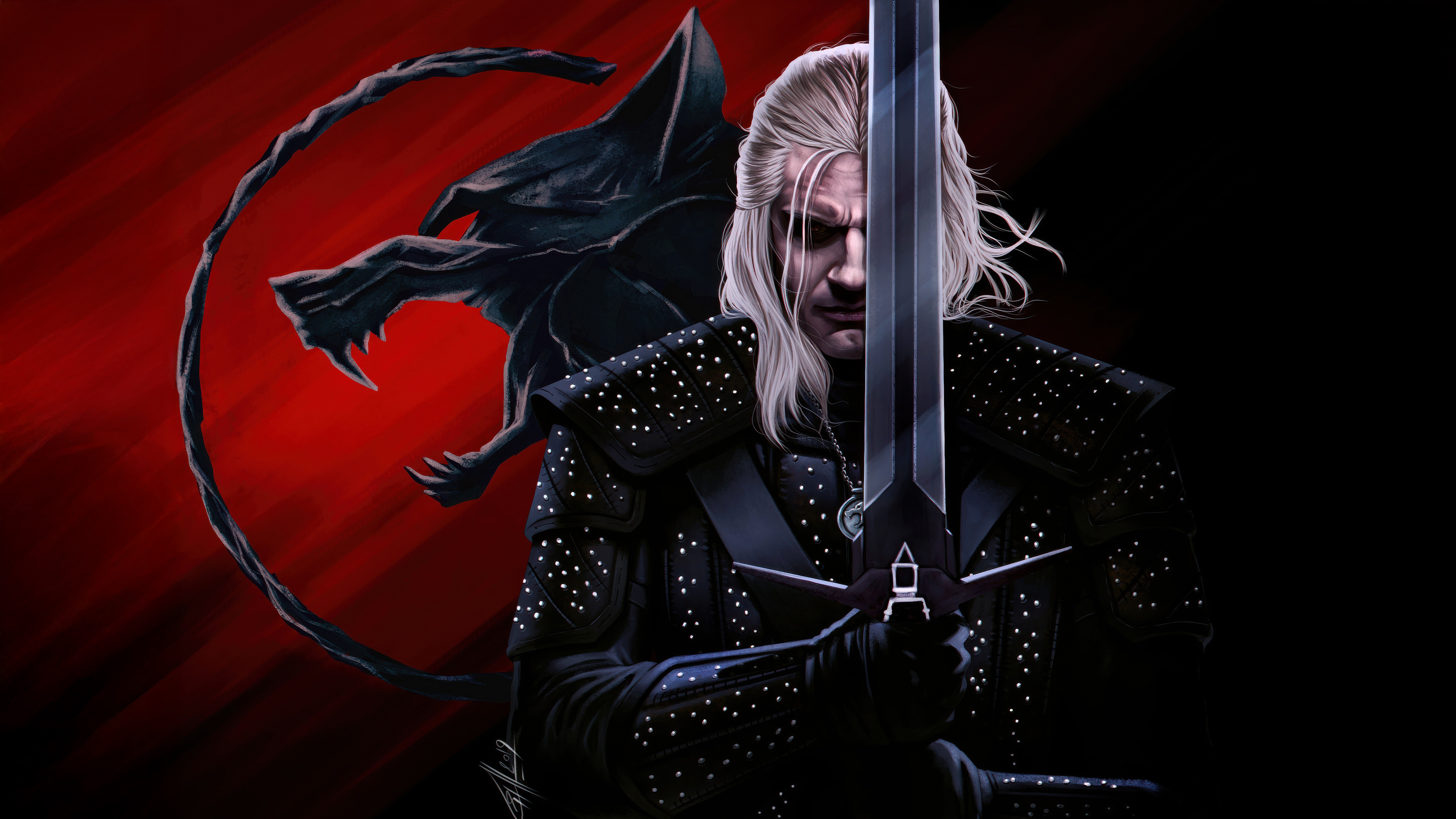 The White Wolf Geralt Wallpaper,HD Tv Shows Wallpapers,4k Wallpapers ...