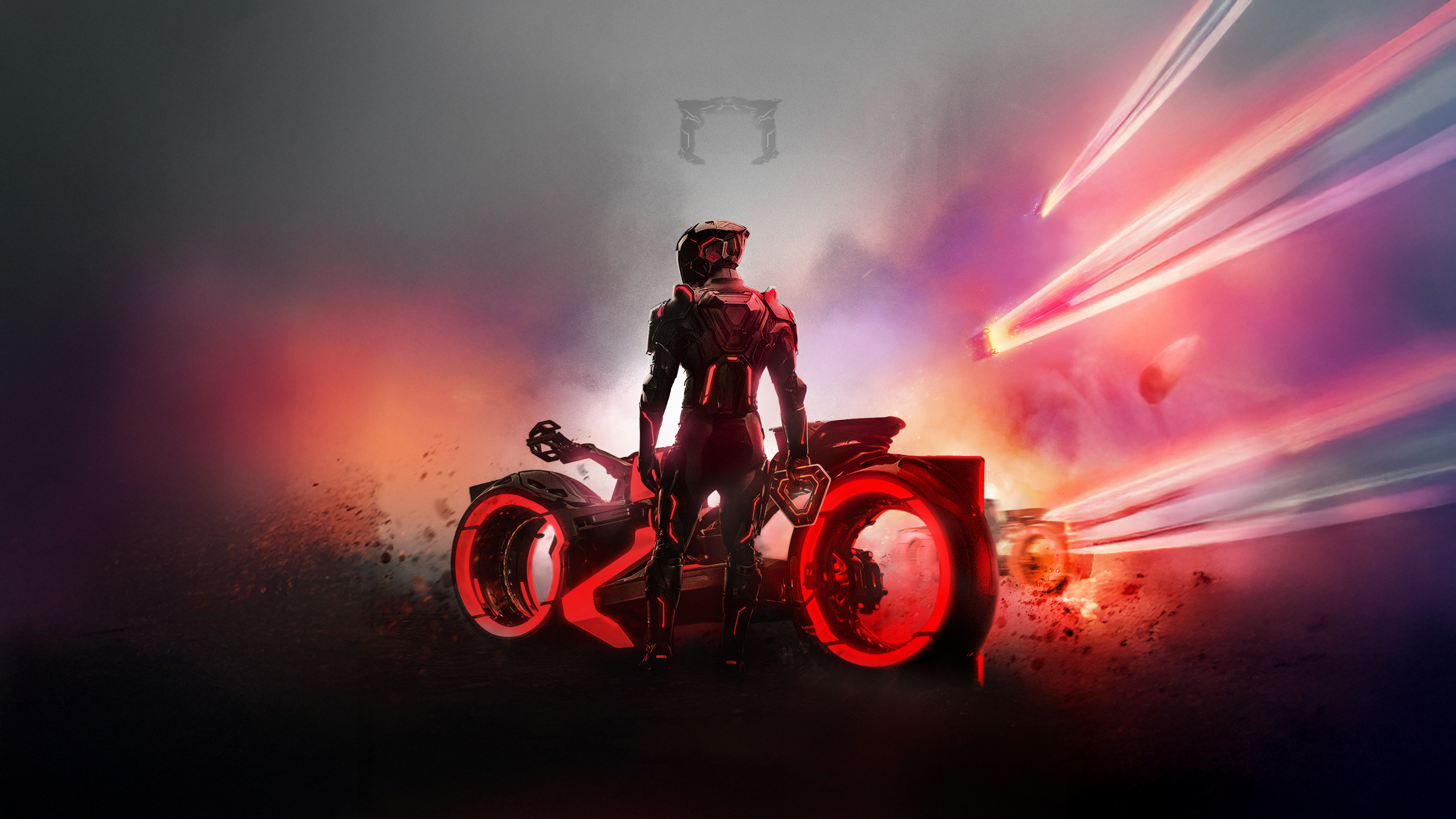 Tron Ares Neon Lightcycle Rider Wallpaper,HD Movies Wallpapers,4k ...