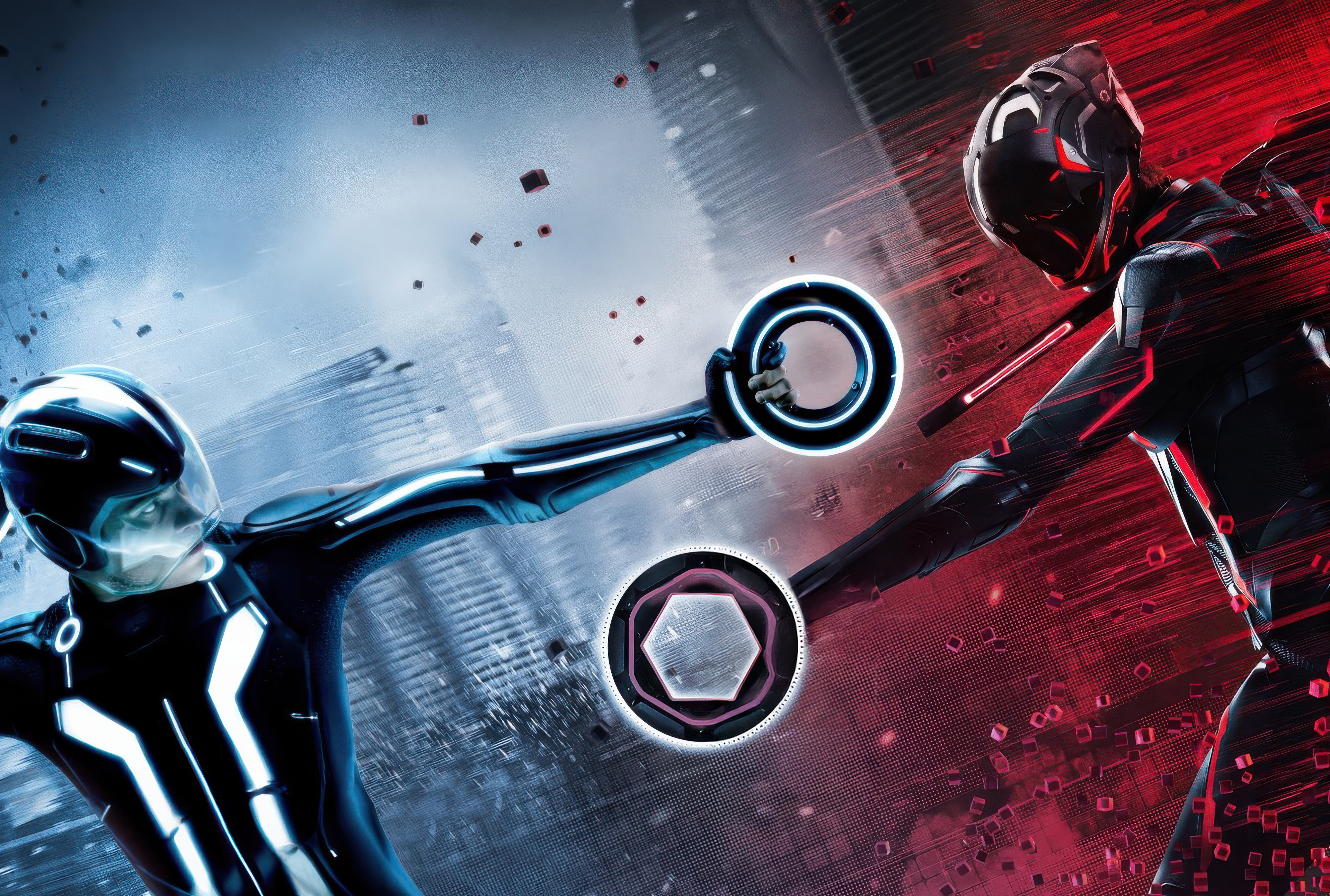 Tron Ares Red And Blue Legend Wallpaper,HD Movies Wallpapers,4k ...