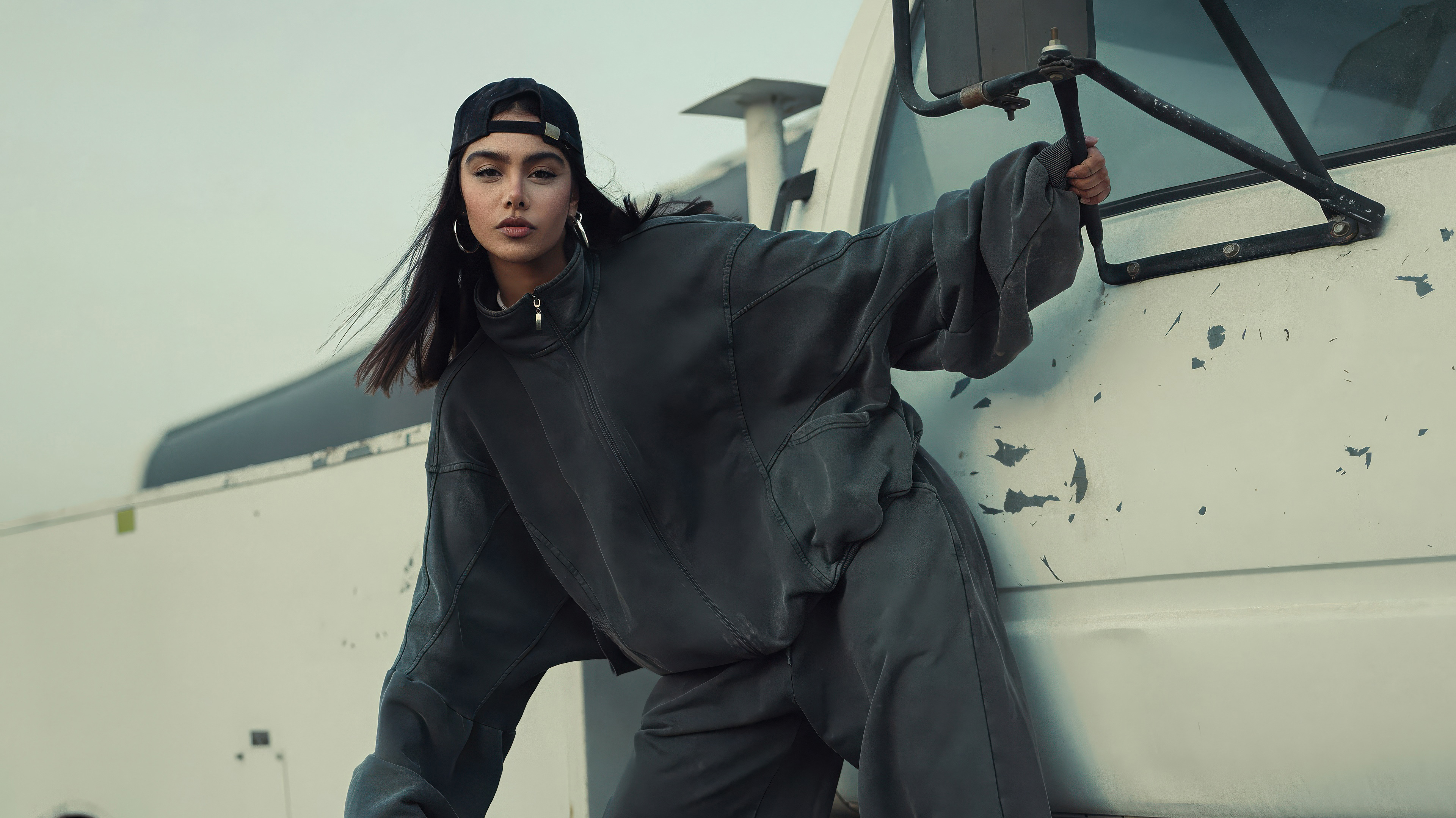 Urban Black Cap Girl Side By Pickup Truck Wallpaper,HD Girls Wallpapers ...