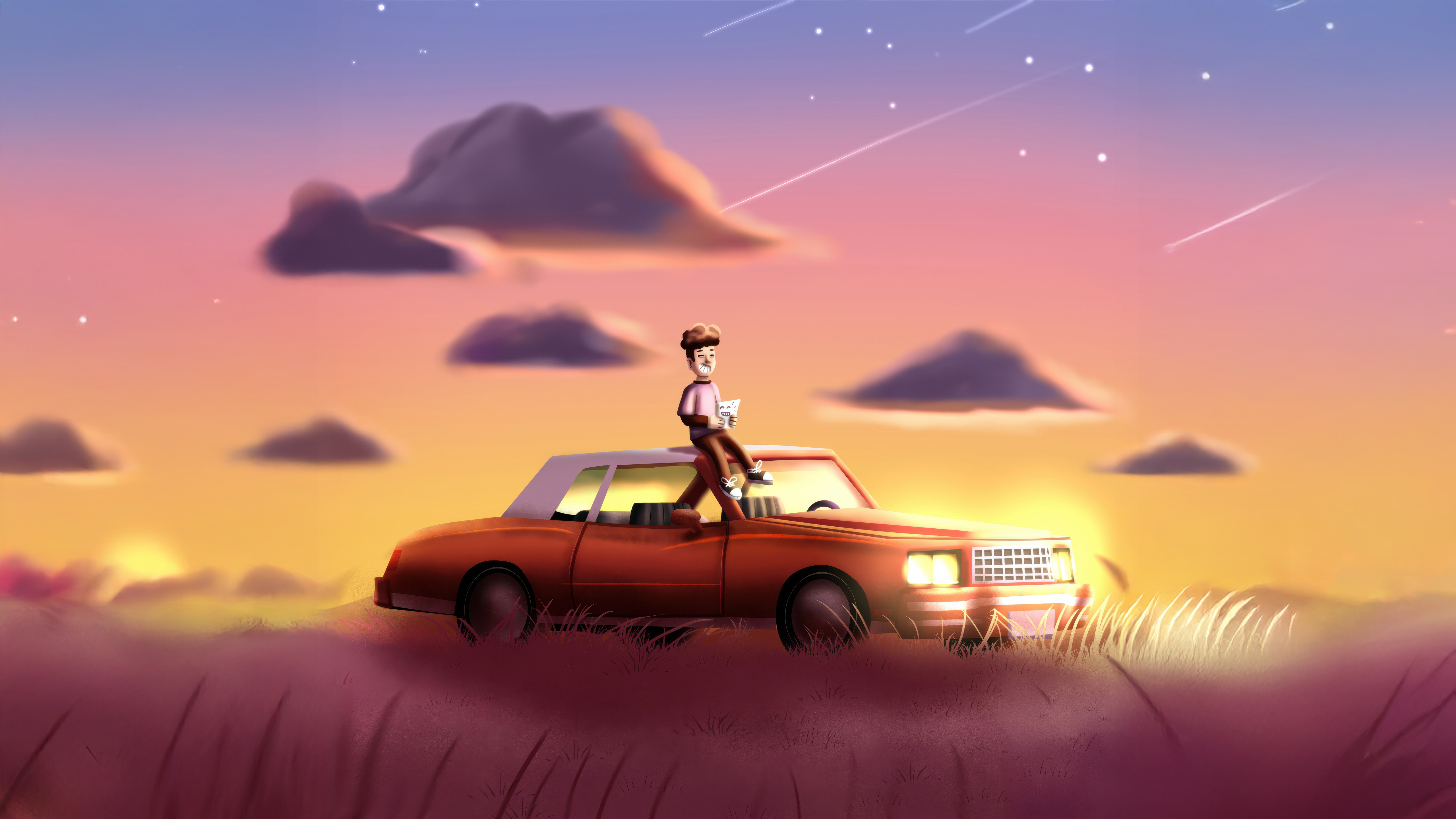 Waiting On A Shooting Star Wallpaper,HD Artist Wallpapers,4k Wallpapers,Images,Backgrounds ...