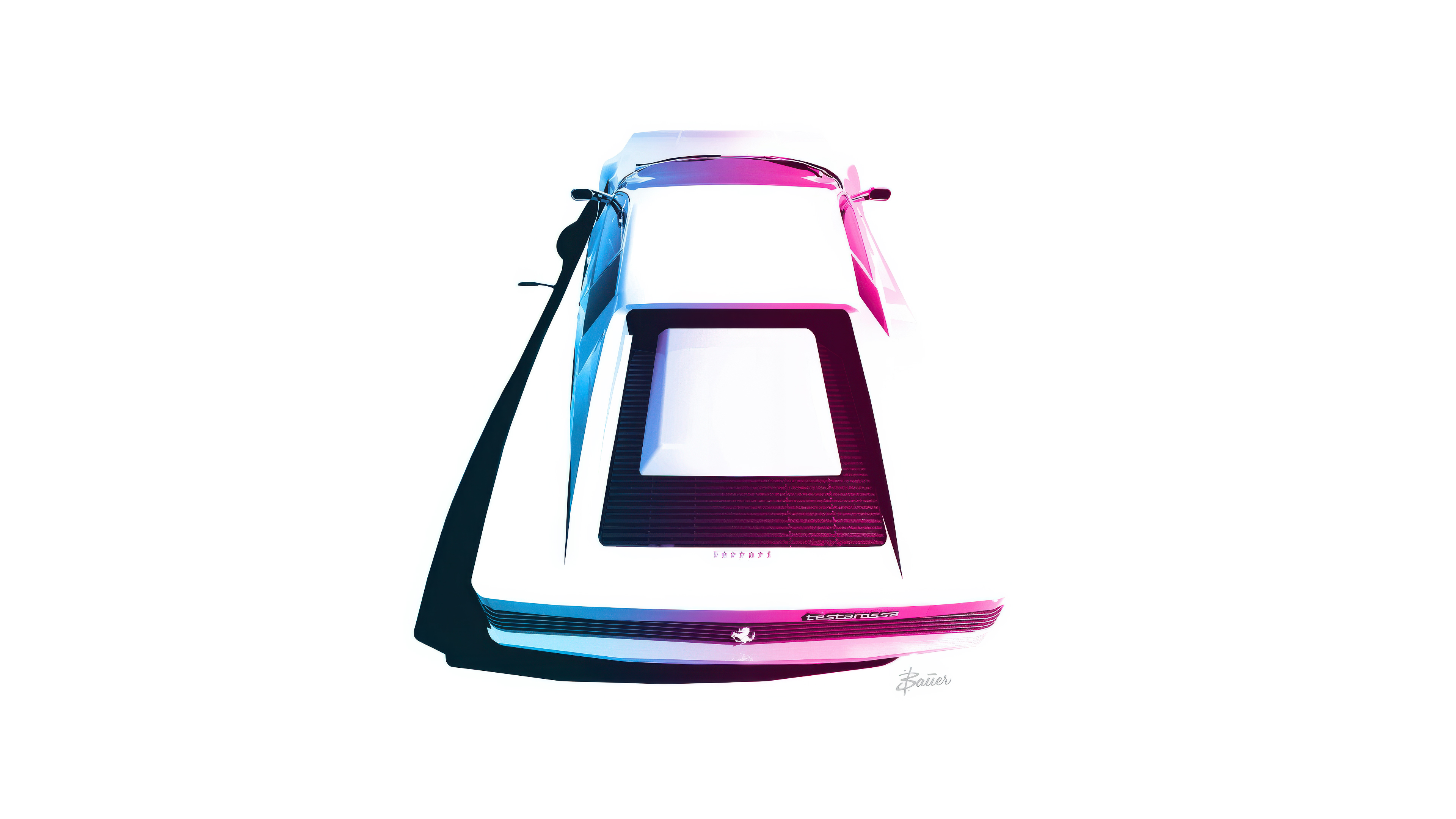 White Ferrari Testarossa Wallpaper,HD Cars Wallpapers,4k Wallpapers ...